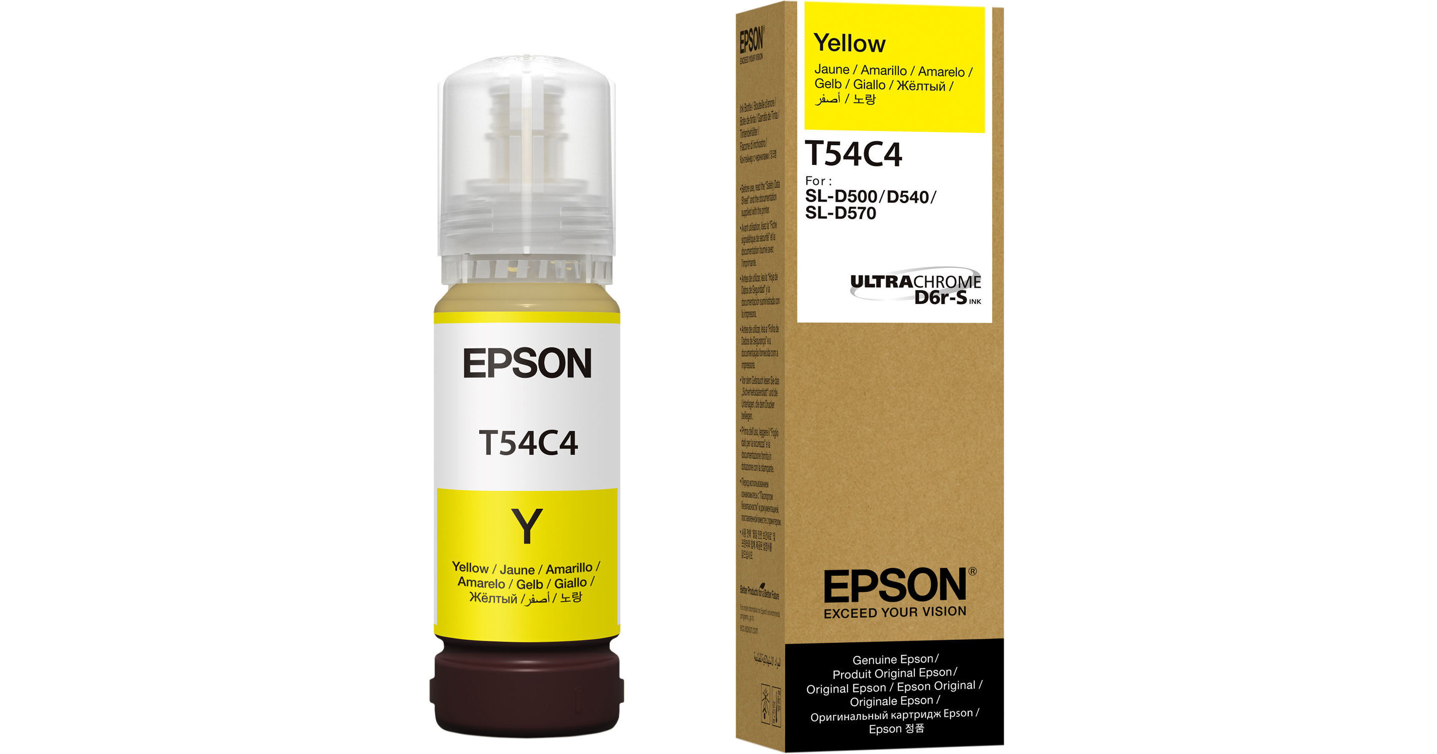 Epson UltraChrome T54C Yellow Ink Bottle for SureLab D570