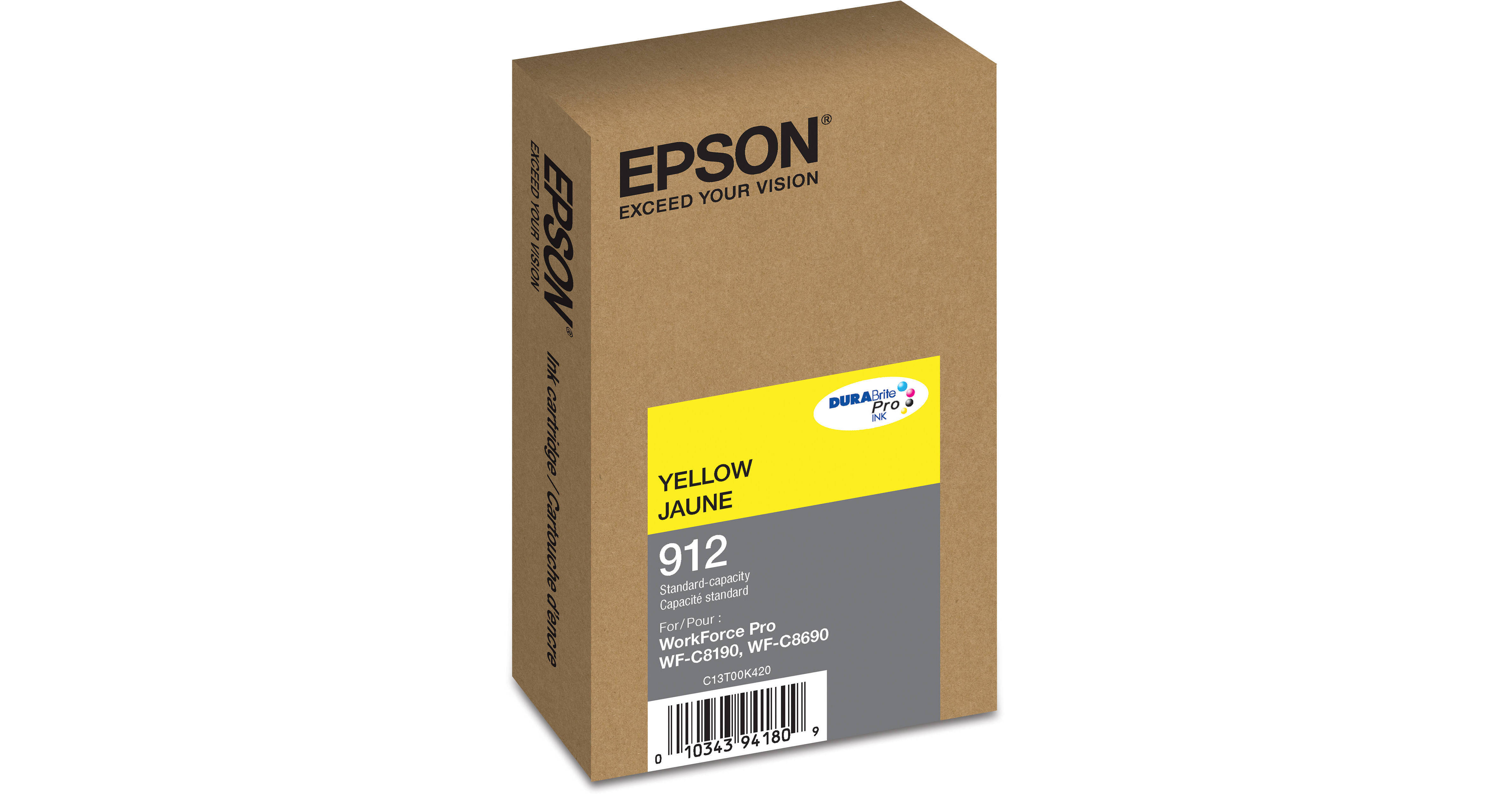 Epson DURABrite Pro 912 Standard Capacity Yellow Ink T912420 B&H