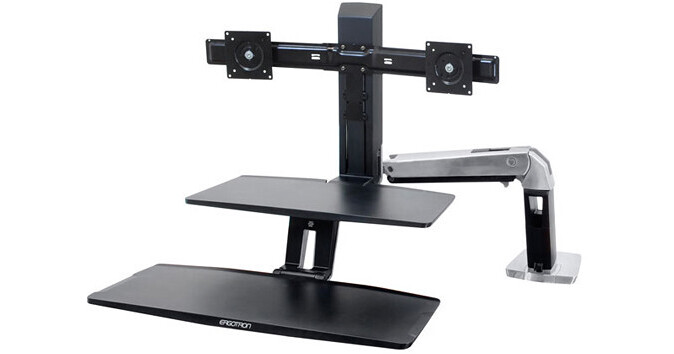 Ergotron WorkFit-A Sit-Stand Workstation 24-392-026 B&H Photo