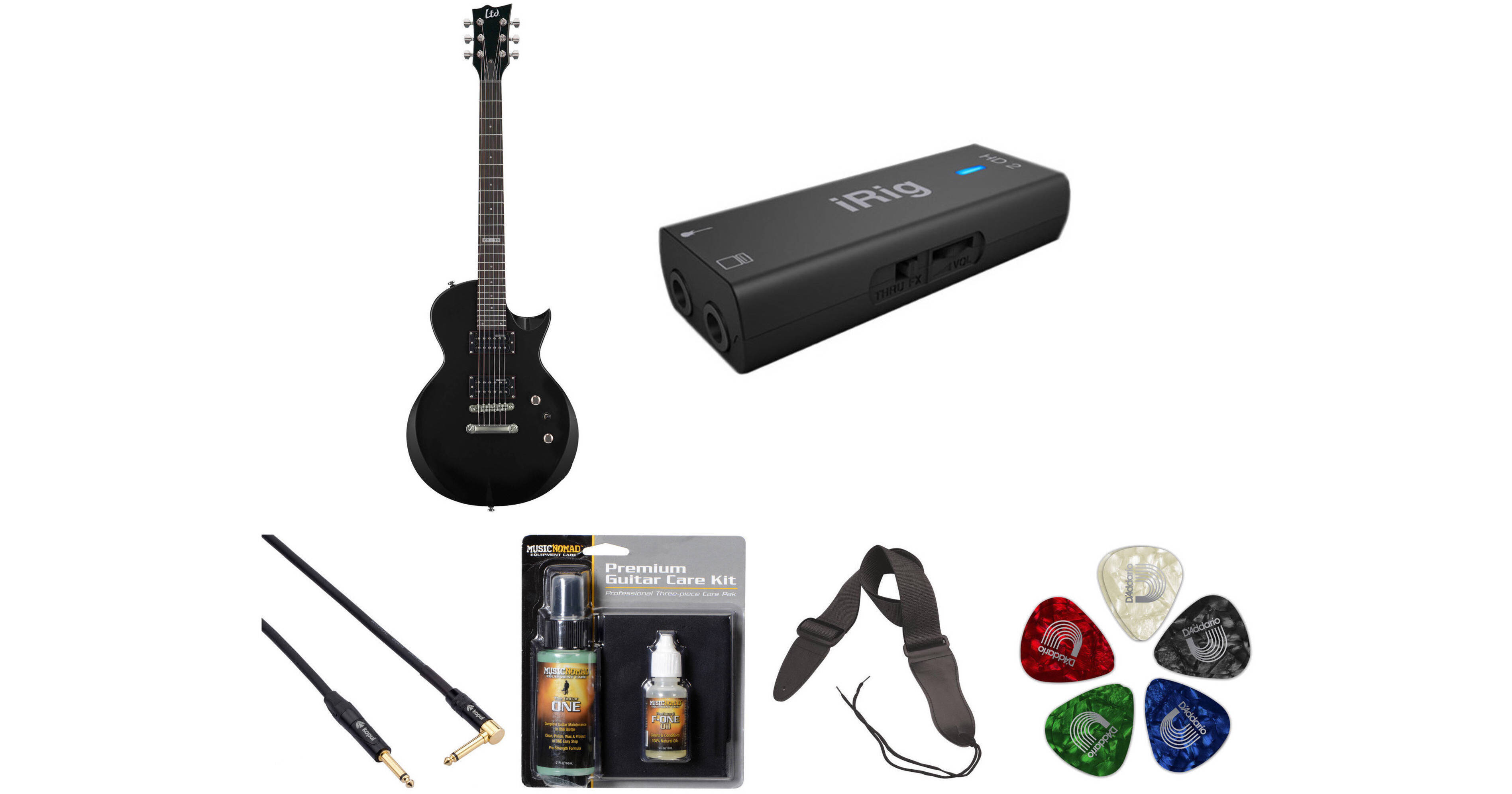 ESP LTD EC-10 Electric Guitar with Interface and Recording
