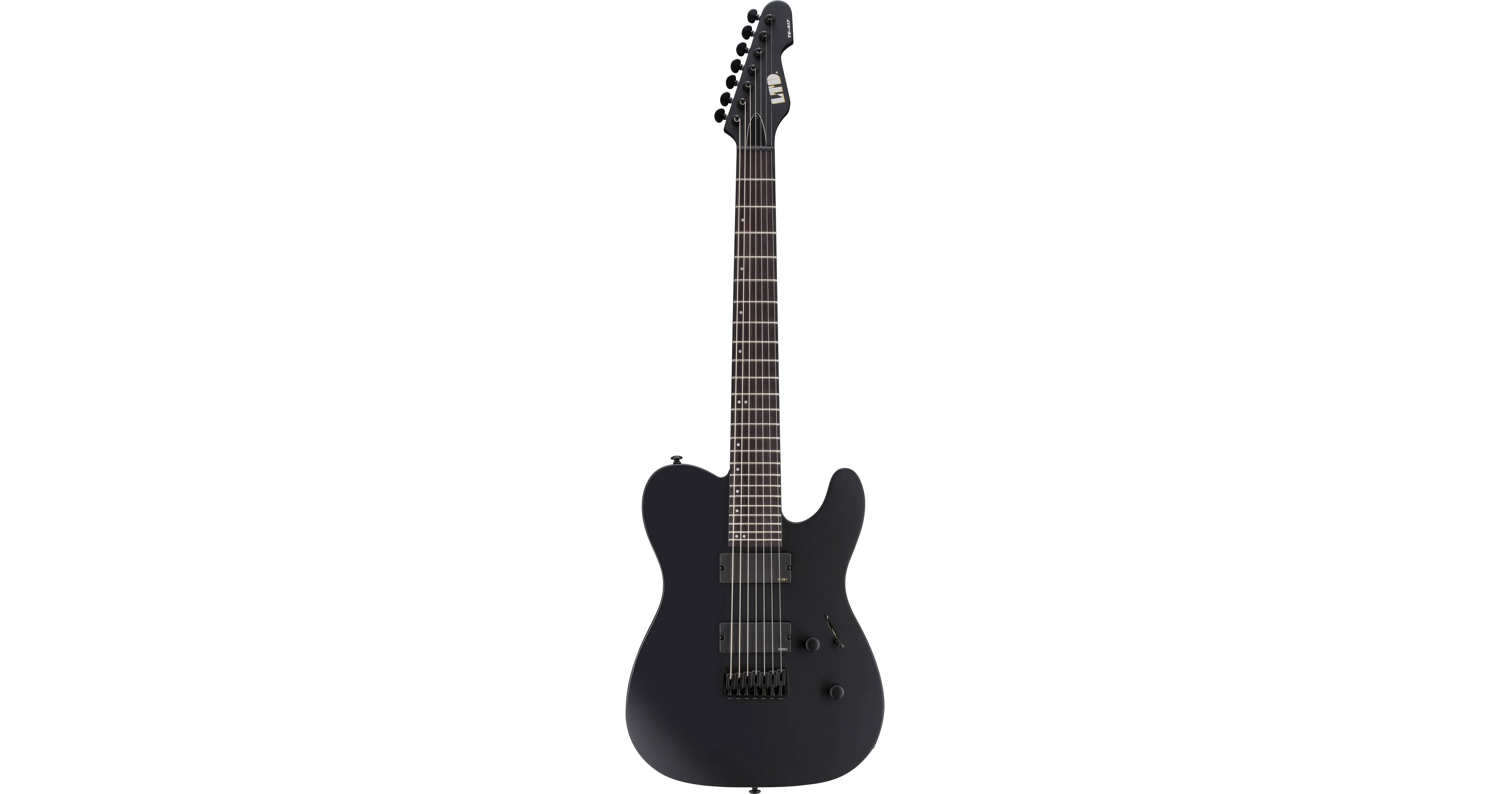 ESP LTD TE-417 7-String Electric Guitar (Black Satin) LTE417BLKS