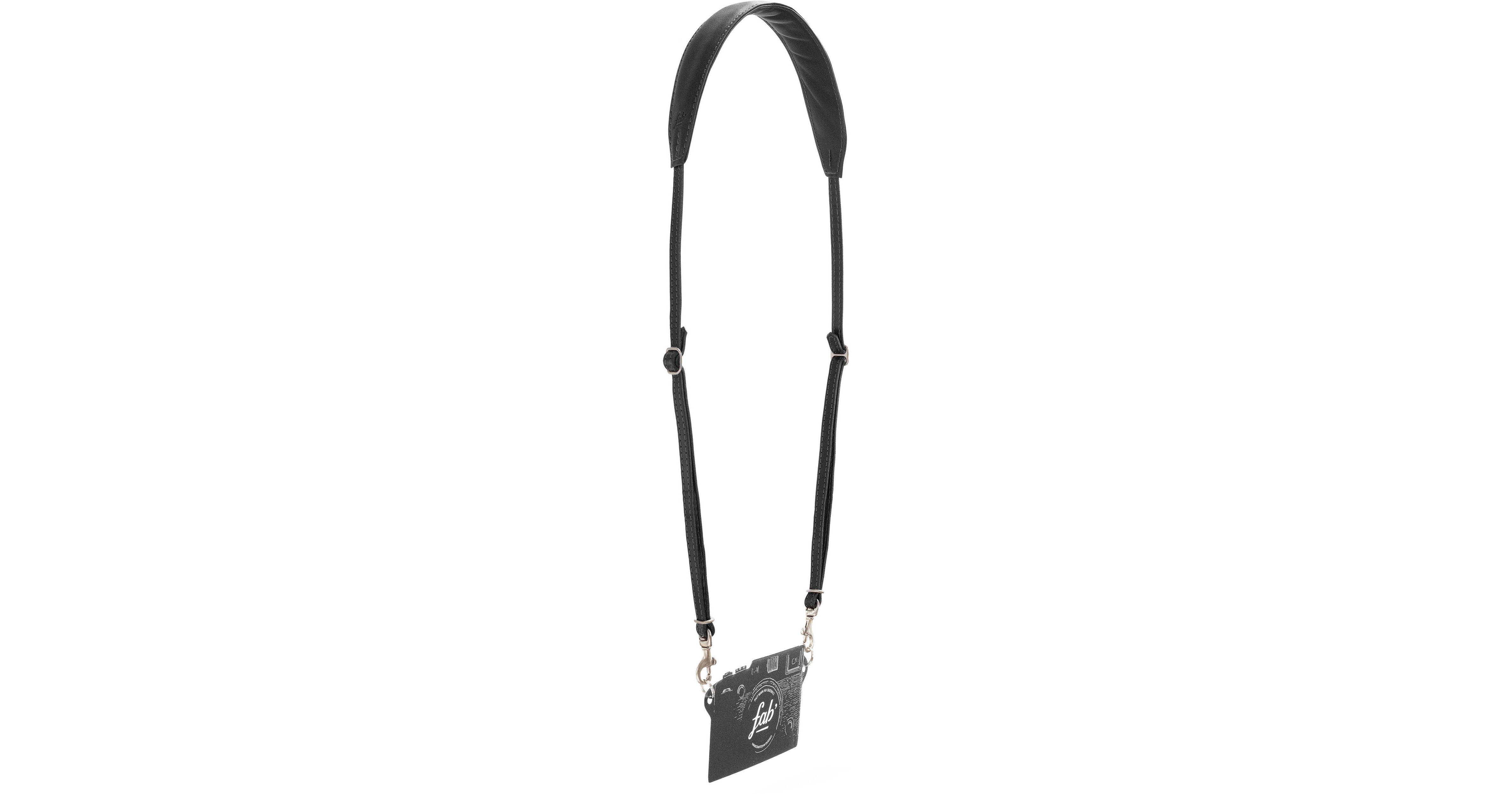 Fab' F11 Leather Camera Strap (Black, 39 to 55")