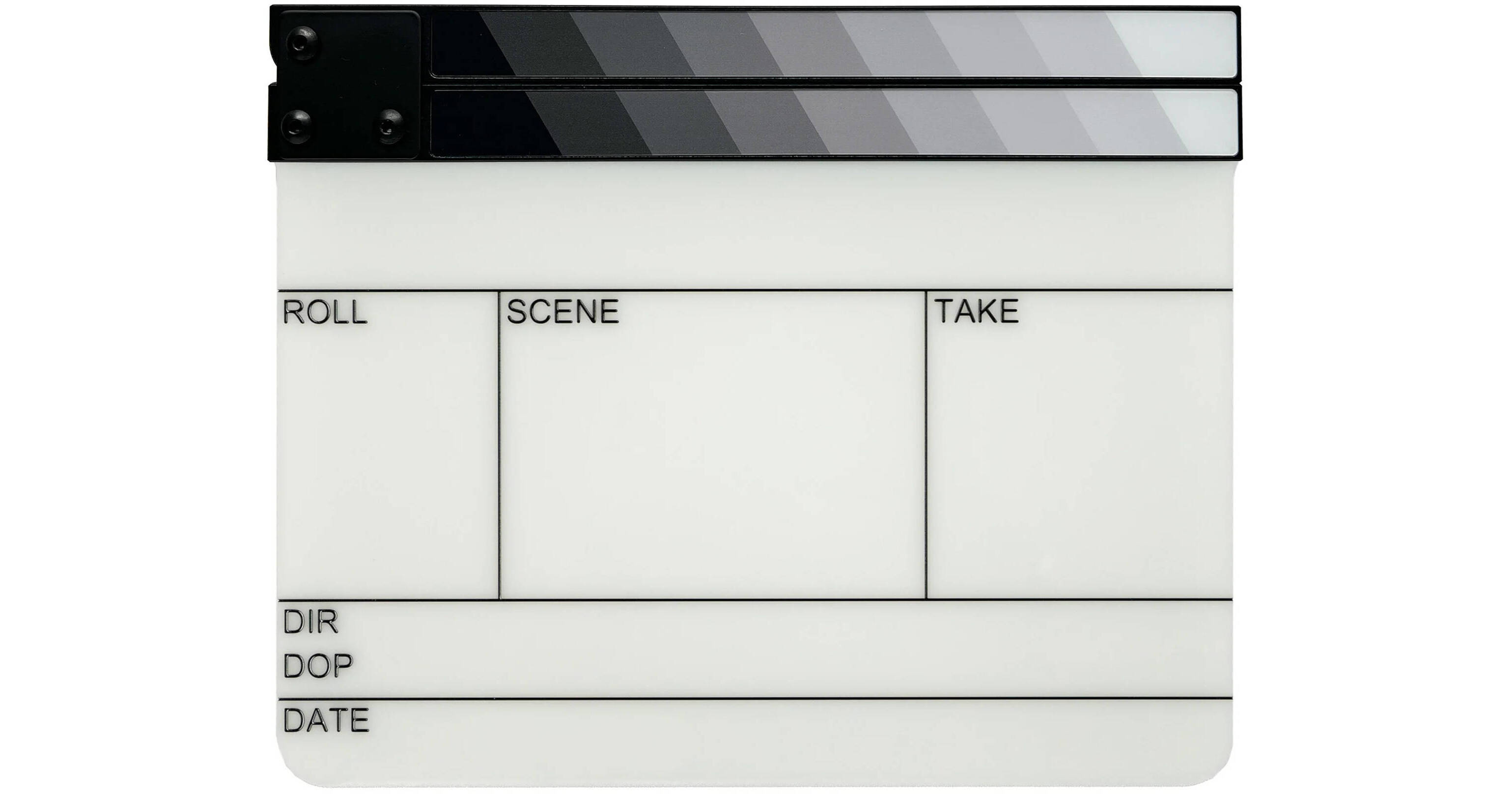 Filmsticks Gripsticks Grayscale Clapperboard Kit
