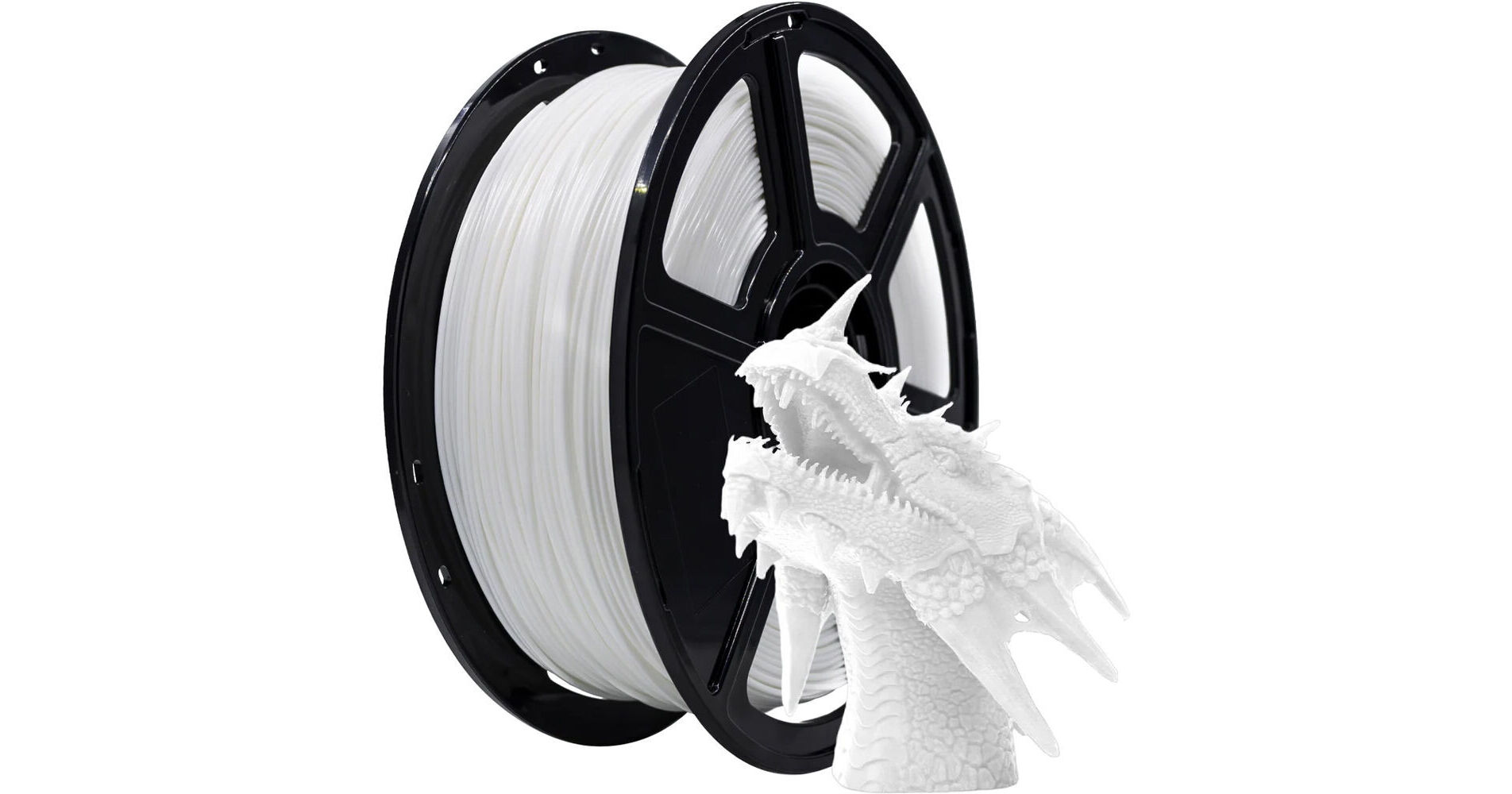 FlashForge 1.75mm PLA Basic Filament (2.2 lb, White) FFPLA1175W