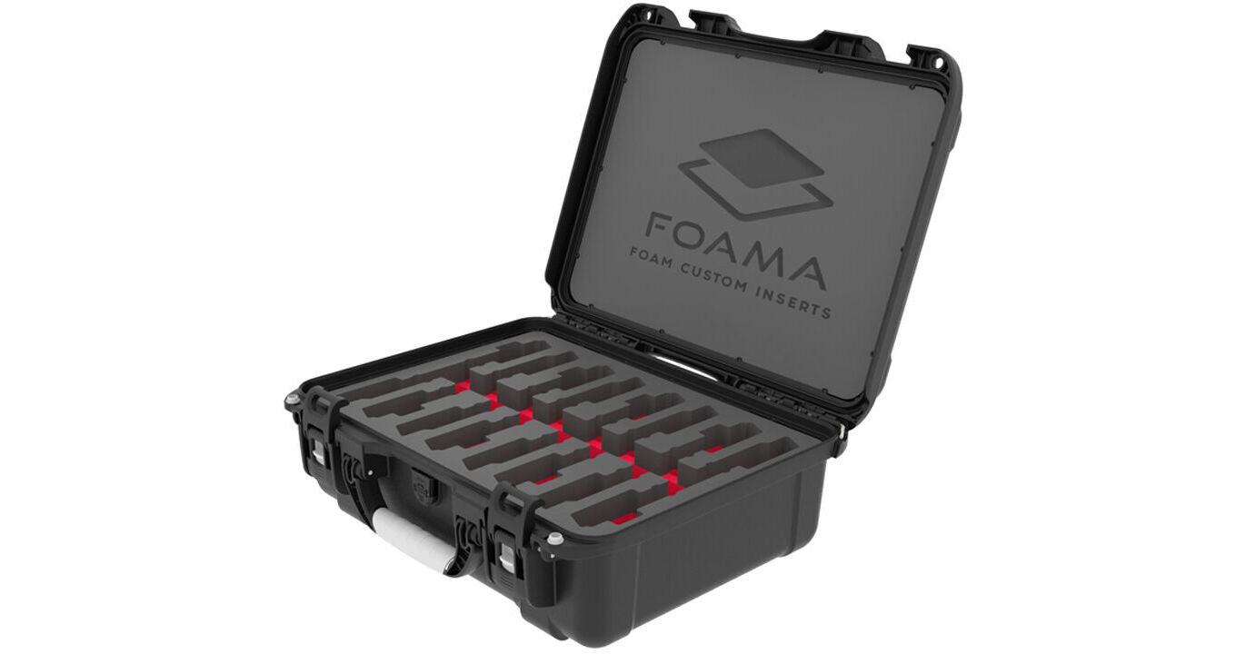 Foama N925 Case for 8 Sennheiser G4 Lav Lenses 056BK0925RD B&H