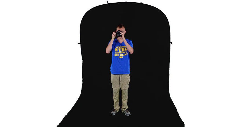 FotodioX Collapsible Portable Backdrop PNL-BLK-8X14 B&H Photo