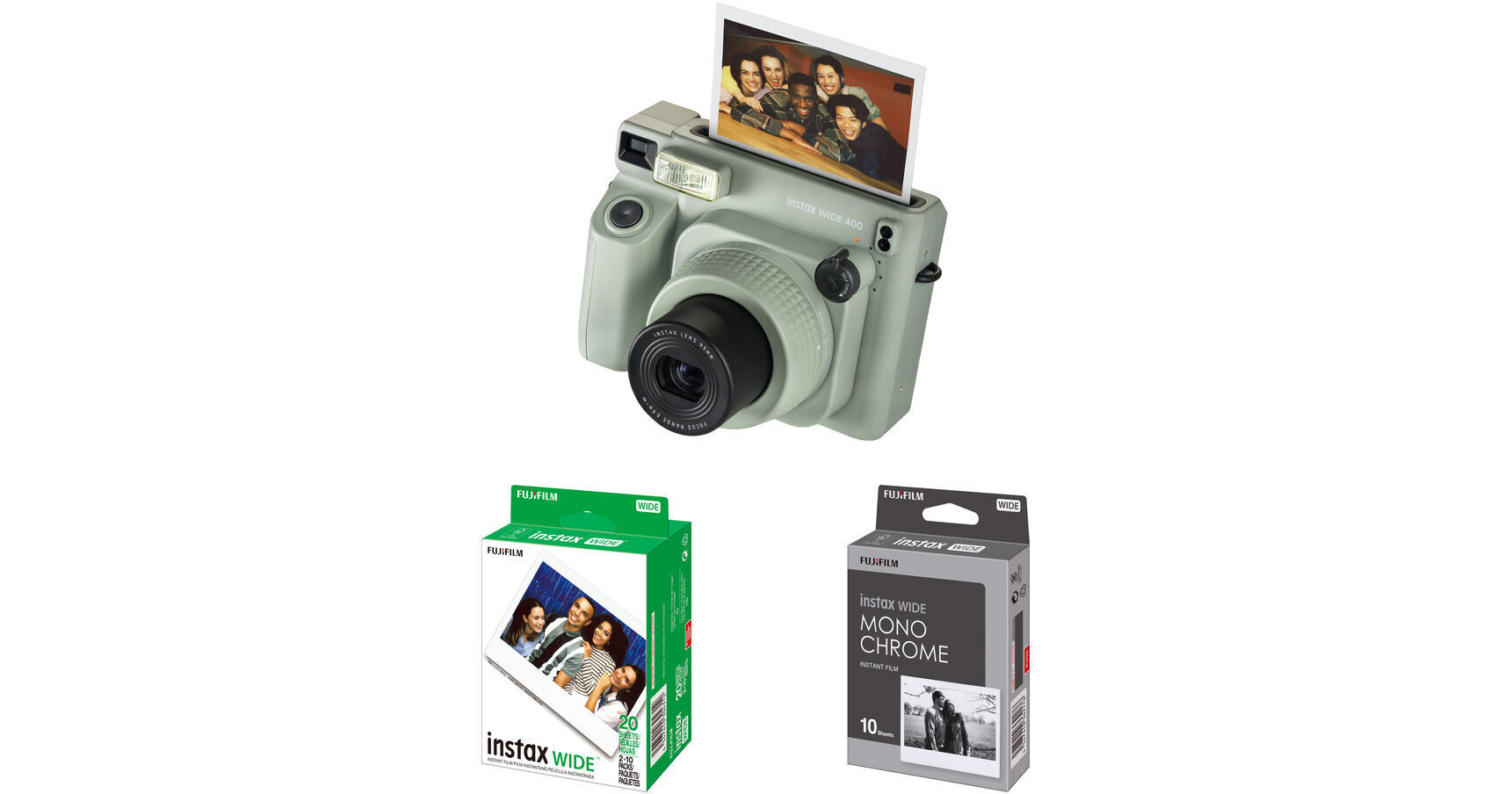 FUJIFILM instax WIDE 400 Instant Film Camera with Film Kit (30