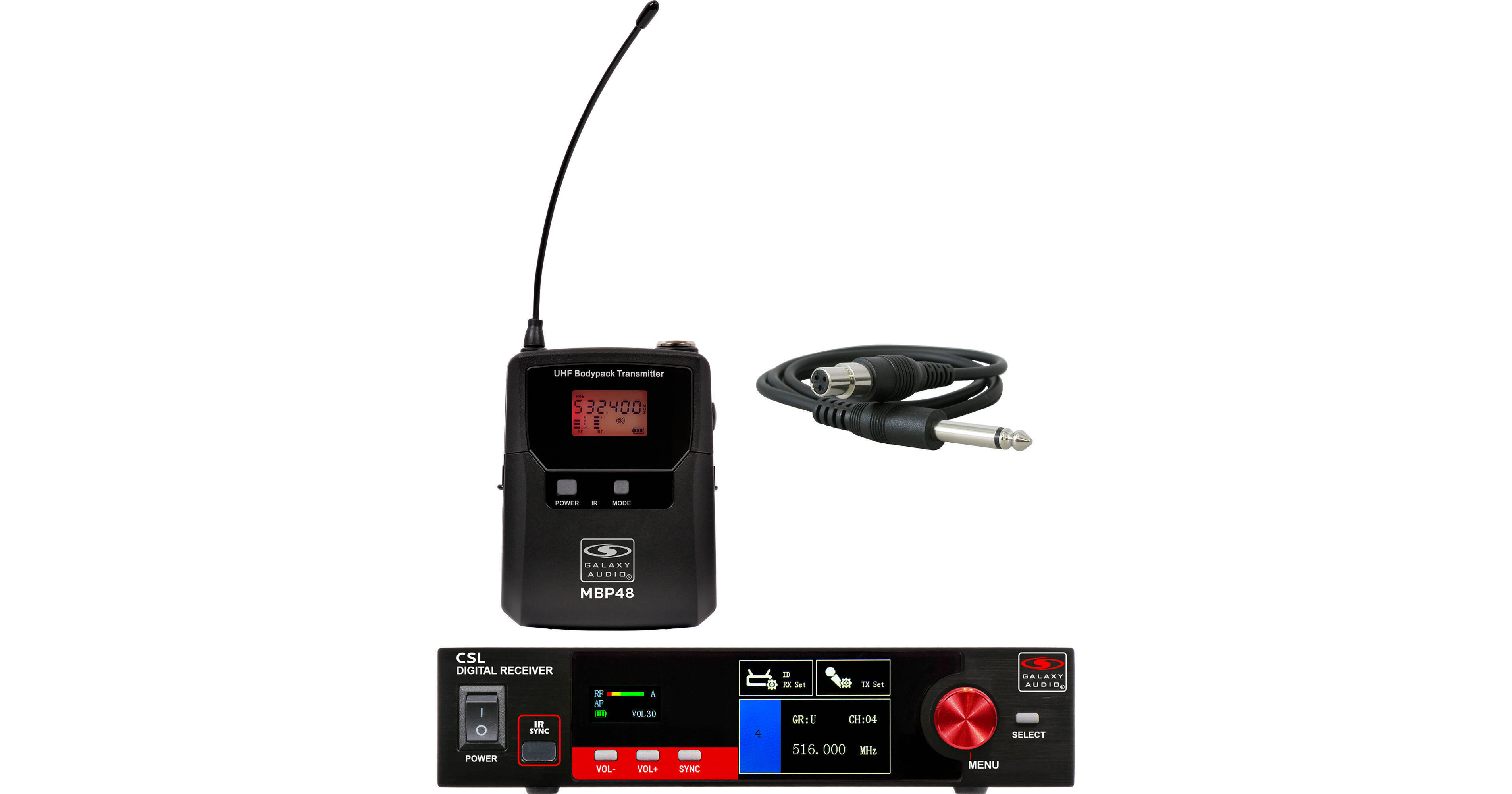 Galaxy Audio CSL-GM Wireless Guitar System (516 to 558 MHz)