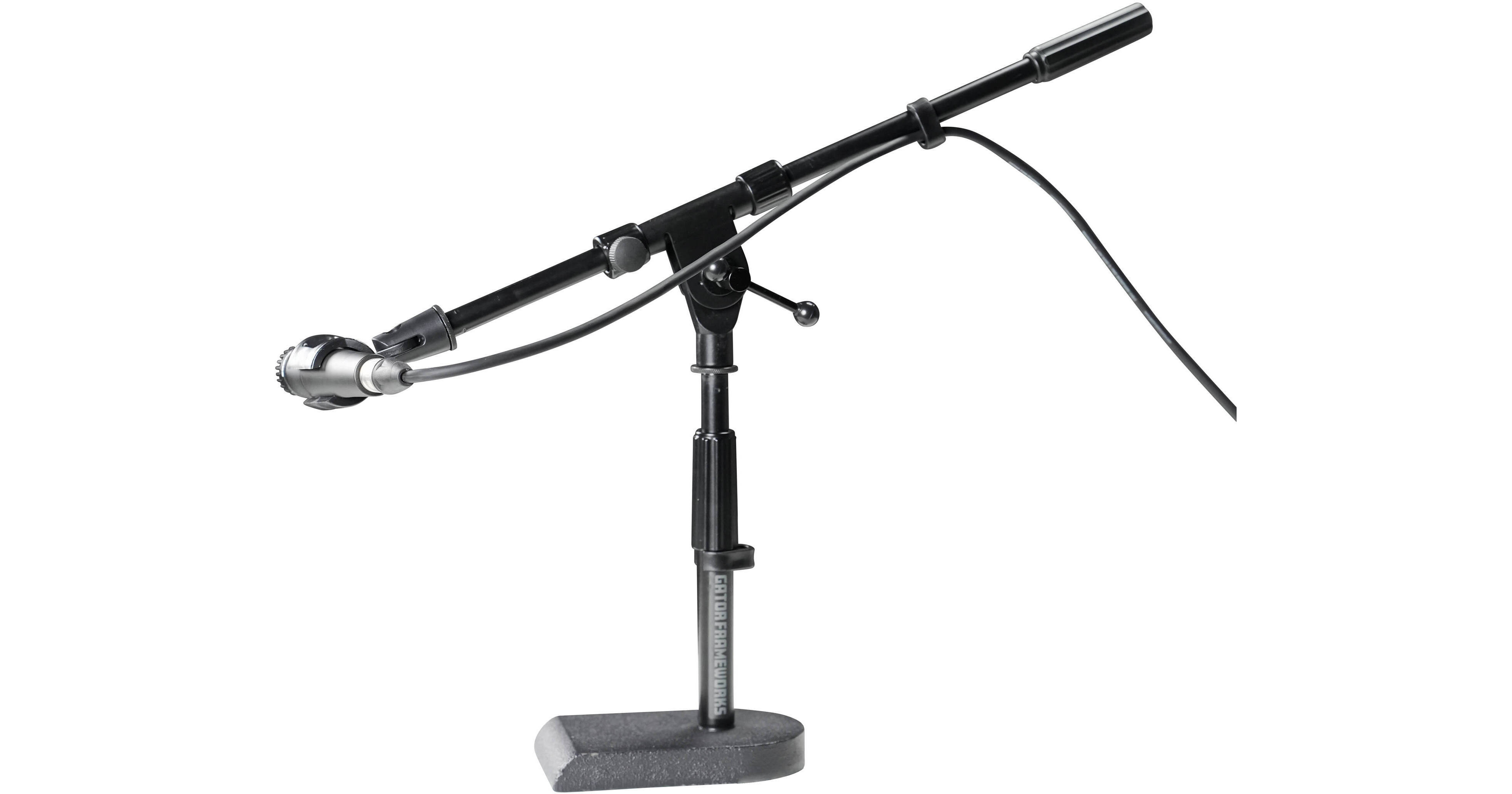 Gator Rok-It Bass Drum/Boom Combo Low Profile Mic Stand