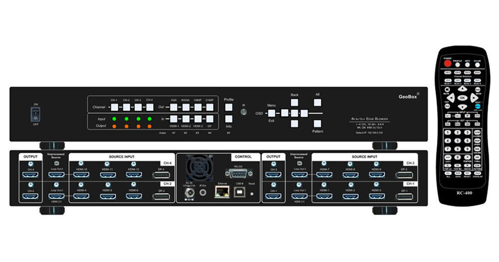 GeoBox 2-Channel 4K Edge Blending Processor with Multiviewer