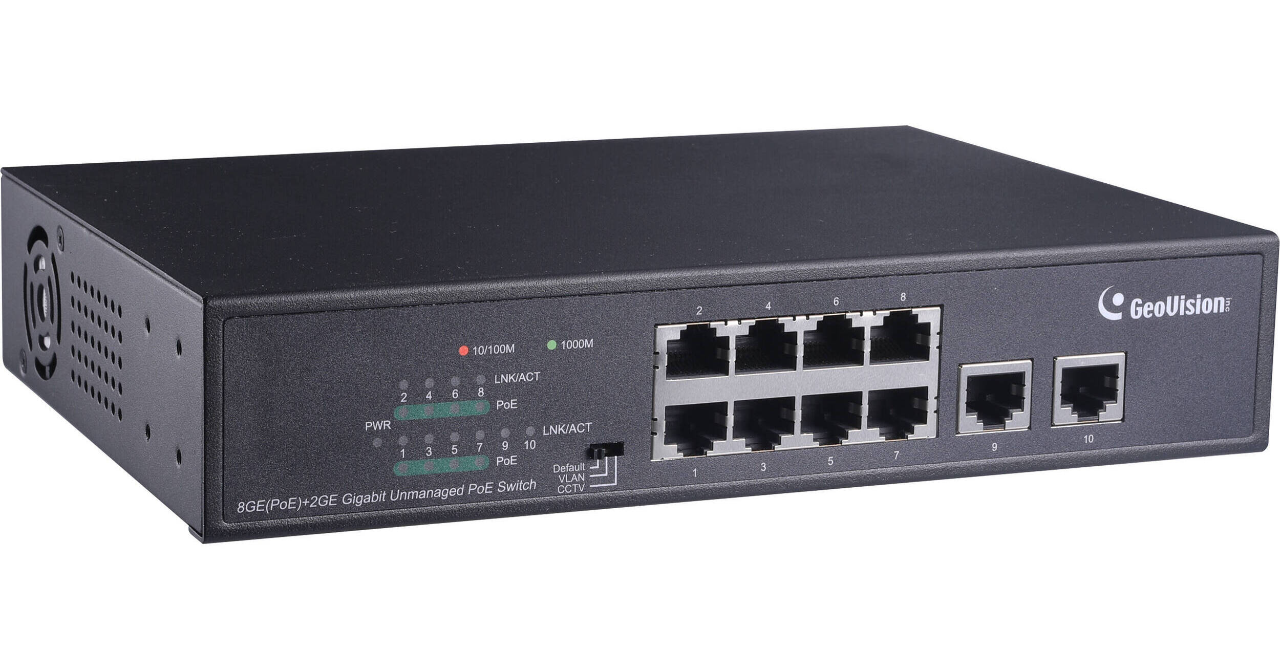 GeoVision GV-APOE0810 8-Port Gigabit PoE+ Compliant GV-APOE0810