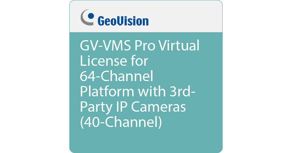 GeoVision GV-VMS Pro Virtual License for 64 Channel