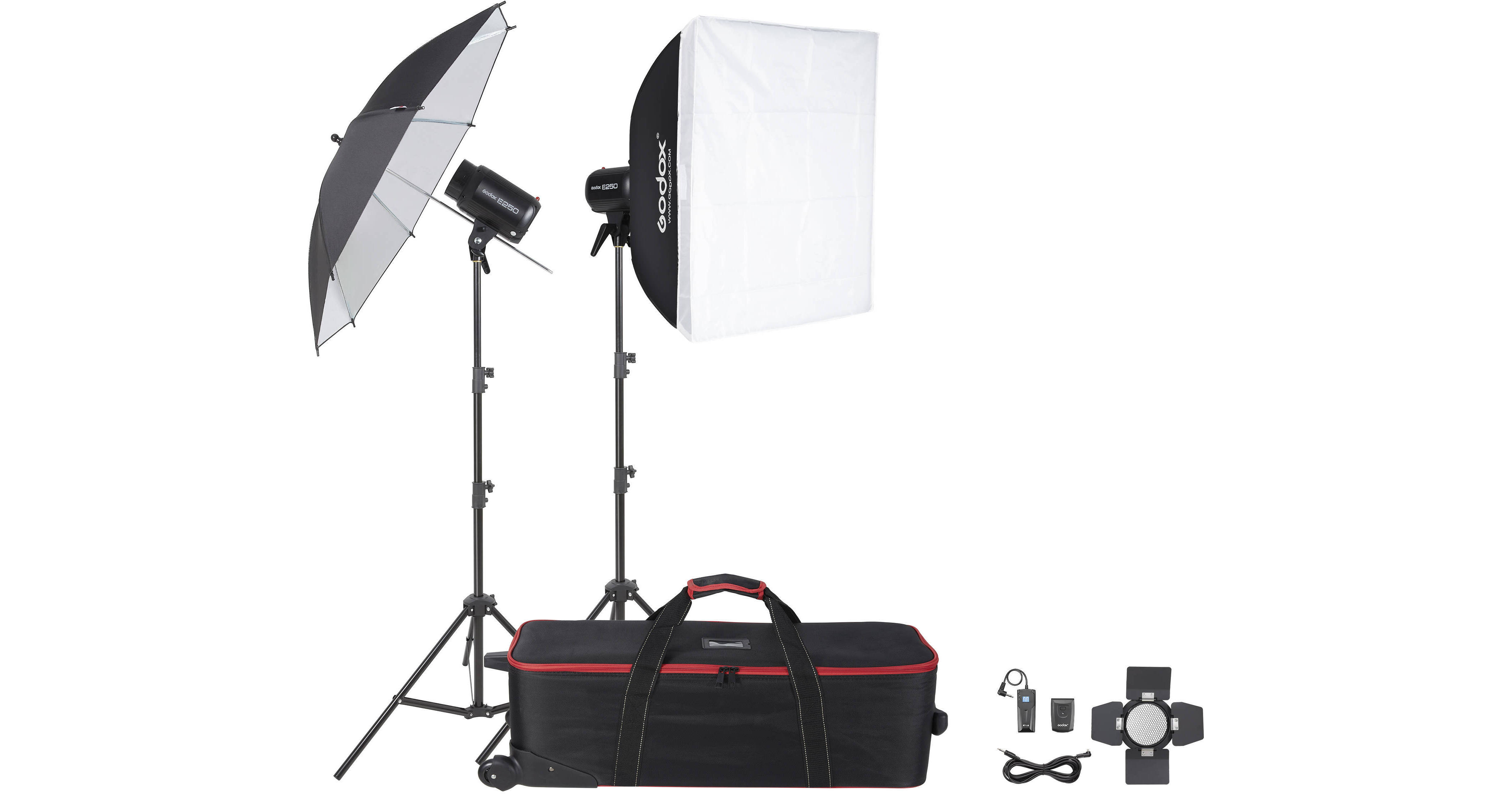 Godox E Series Studio Flash 2-Light Kit E250-F B&H Photo Video