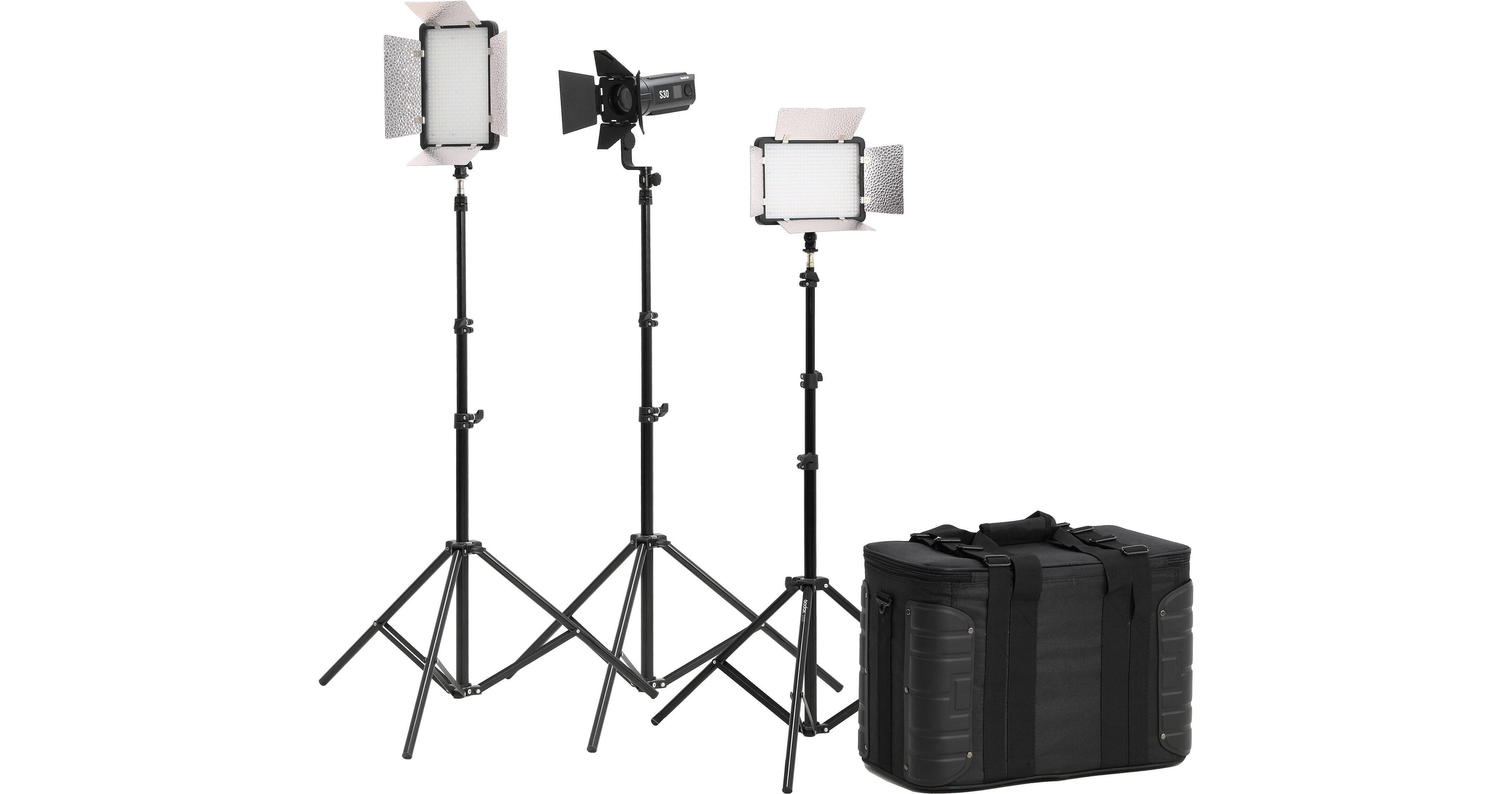 Godox LED500LR / S30 LED 3-Light Kit with Stands LED500LRC KIT-2