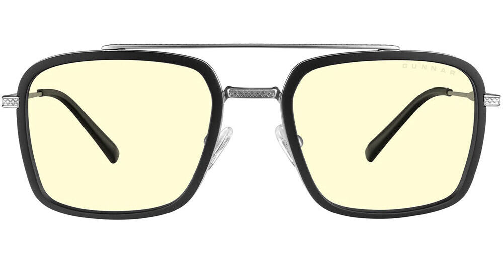 GUNNAR Barron Tinted Glasses (Silver Frame, Amber Lens)
