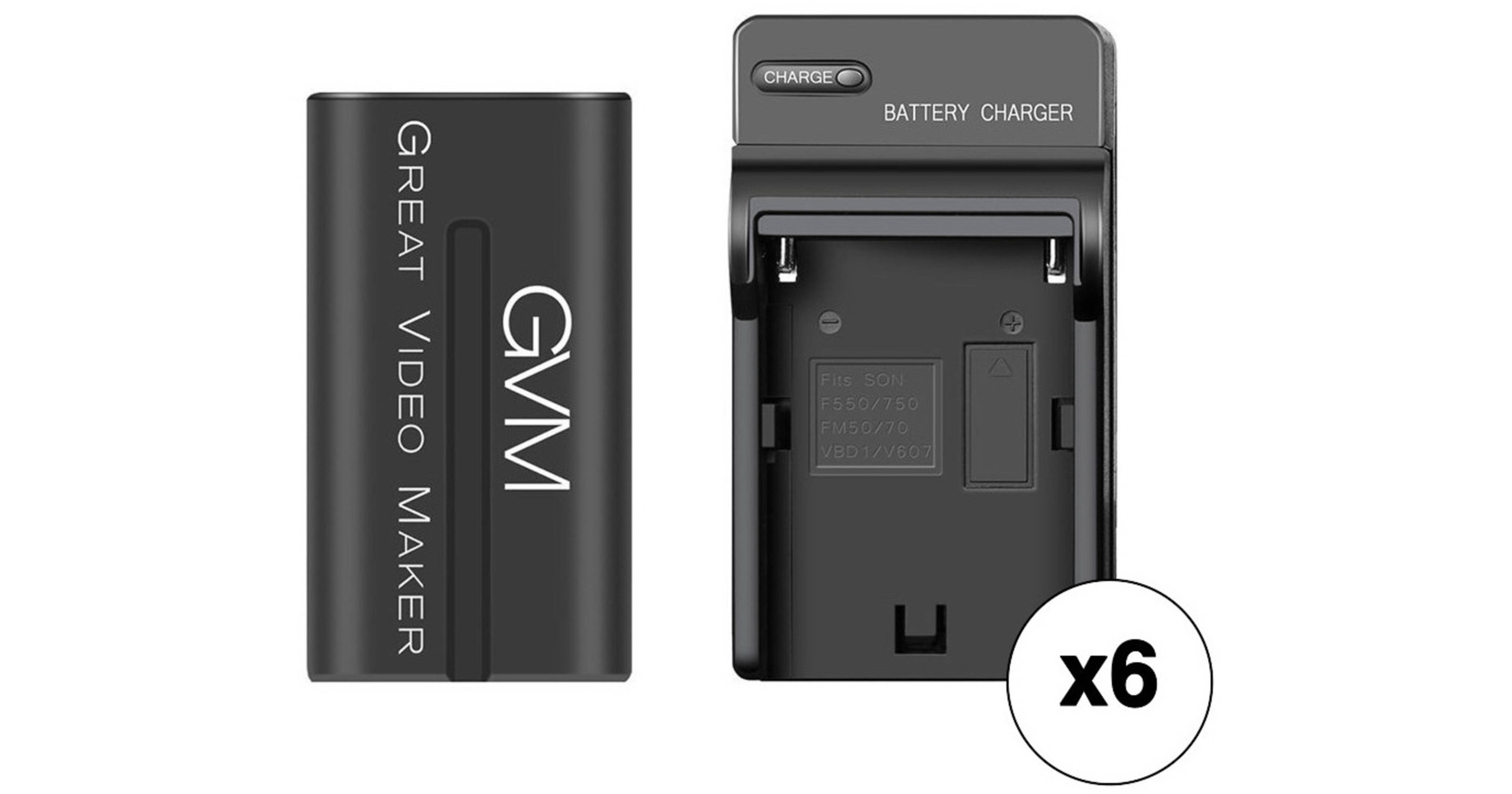 GVM NP-F970 6600mAh Lithium-Ion Battery with Travel Charger