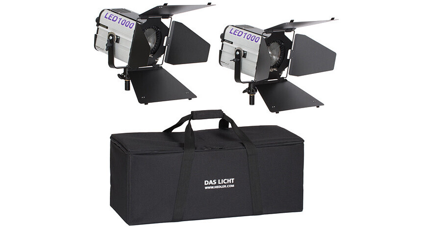 Hedler LED 1000 Twin Fresnel 2-Light Kit 56001 B&H Photo Video