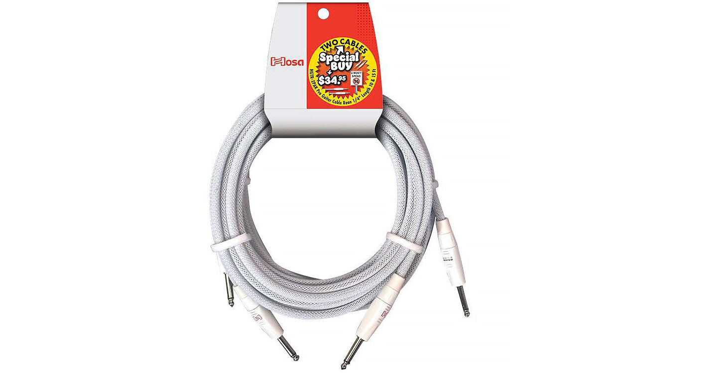 Hosa Technology Braided Guitar Cable Pack HGTR-2PAK B&H Photo