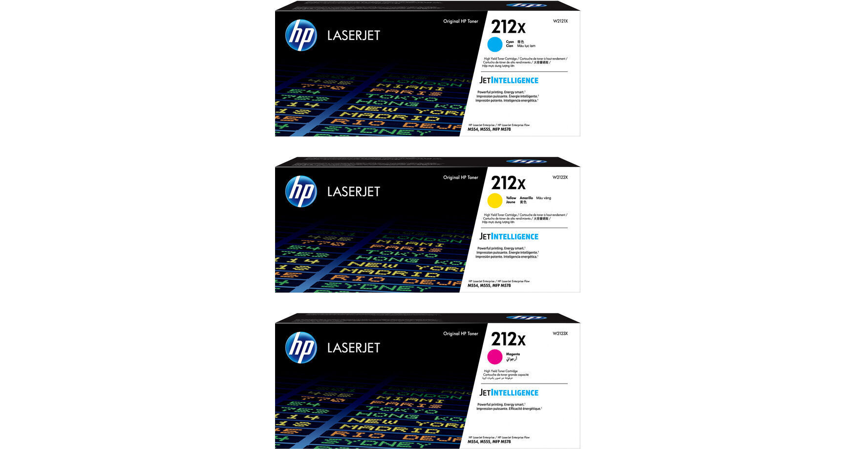 HP 212X 3-Color High Yield LaserJet Toner Cartridge Kit B&H