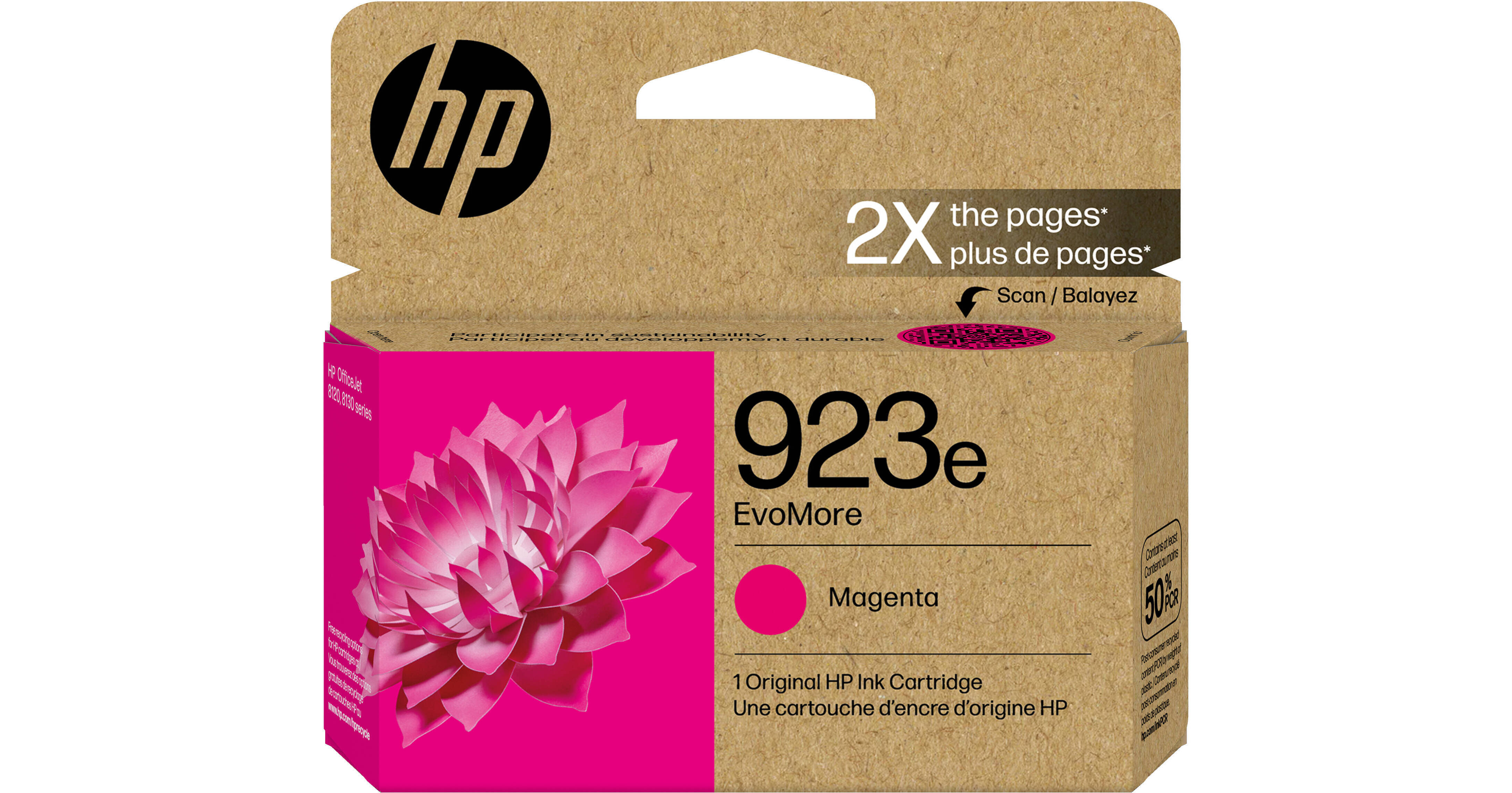 HP 923e EvoMore Magenta Original Ink Cartridge 4K0T5LN B&H Photo