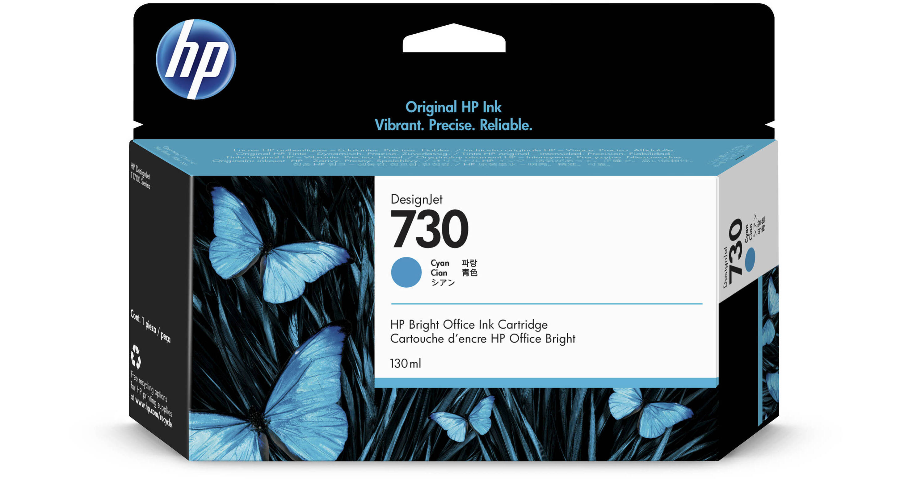HP 730 Cyan Ink Cartridge (130mL) P2V62A B&H Photo Video