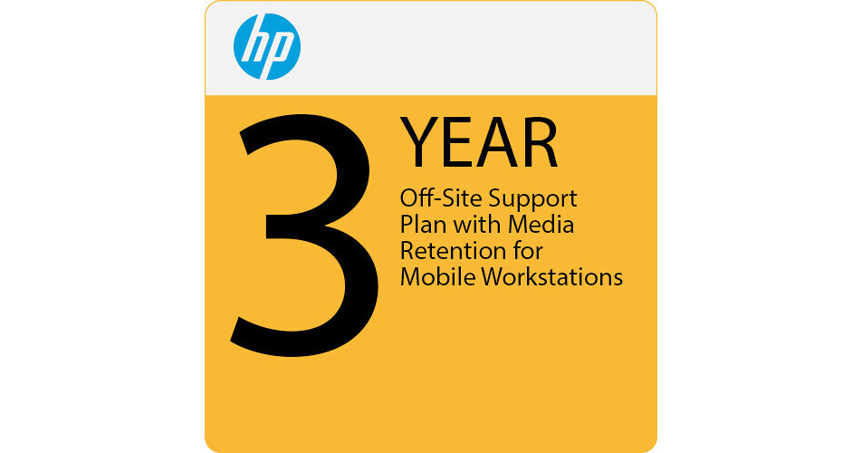 HP 3-Year Off-Site Support Plan with Media Retenti U85QGE B&H