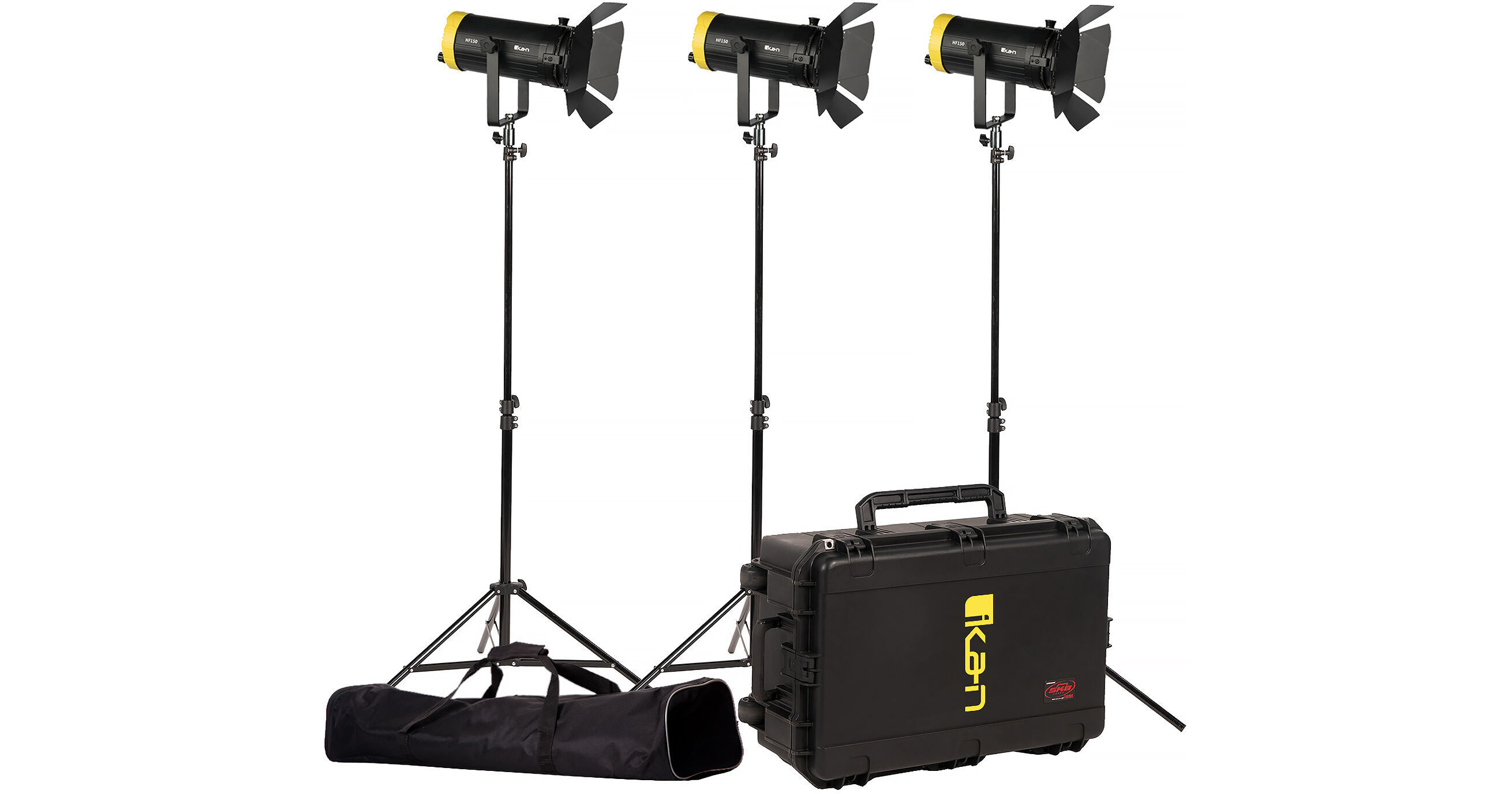 ikan Helia 150W Bi-Color LED Fresnel Light HF150B-3PT-KIT B&H