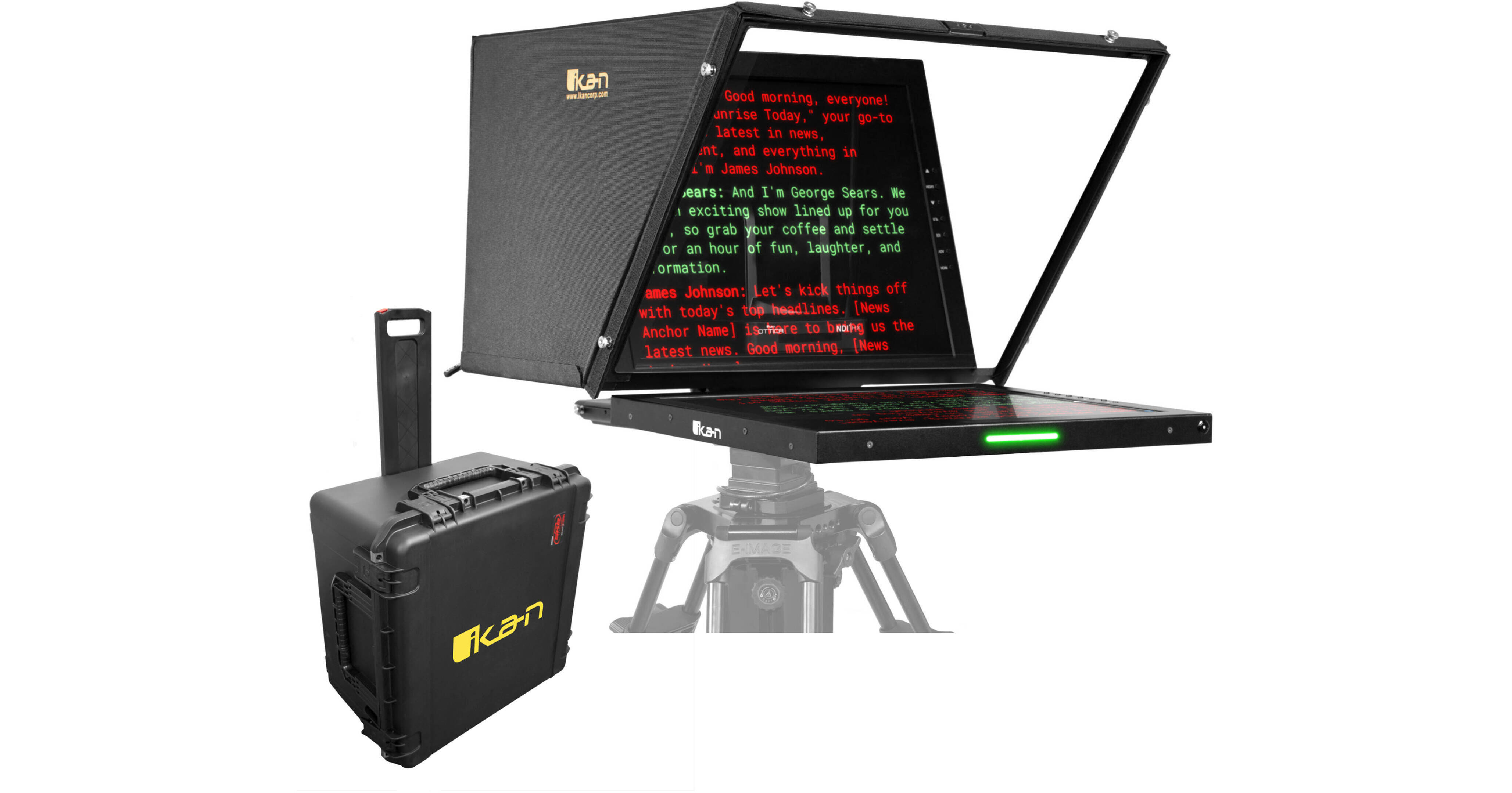 ikan Aura 19" SDI PTZ Teleprompter V2 with Travel Kit