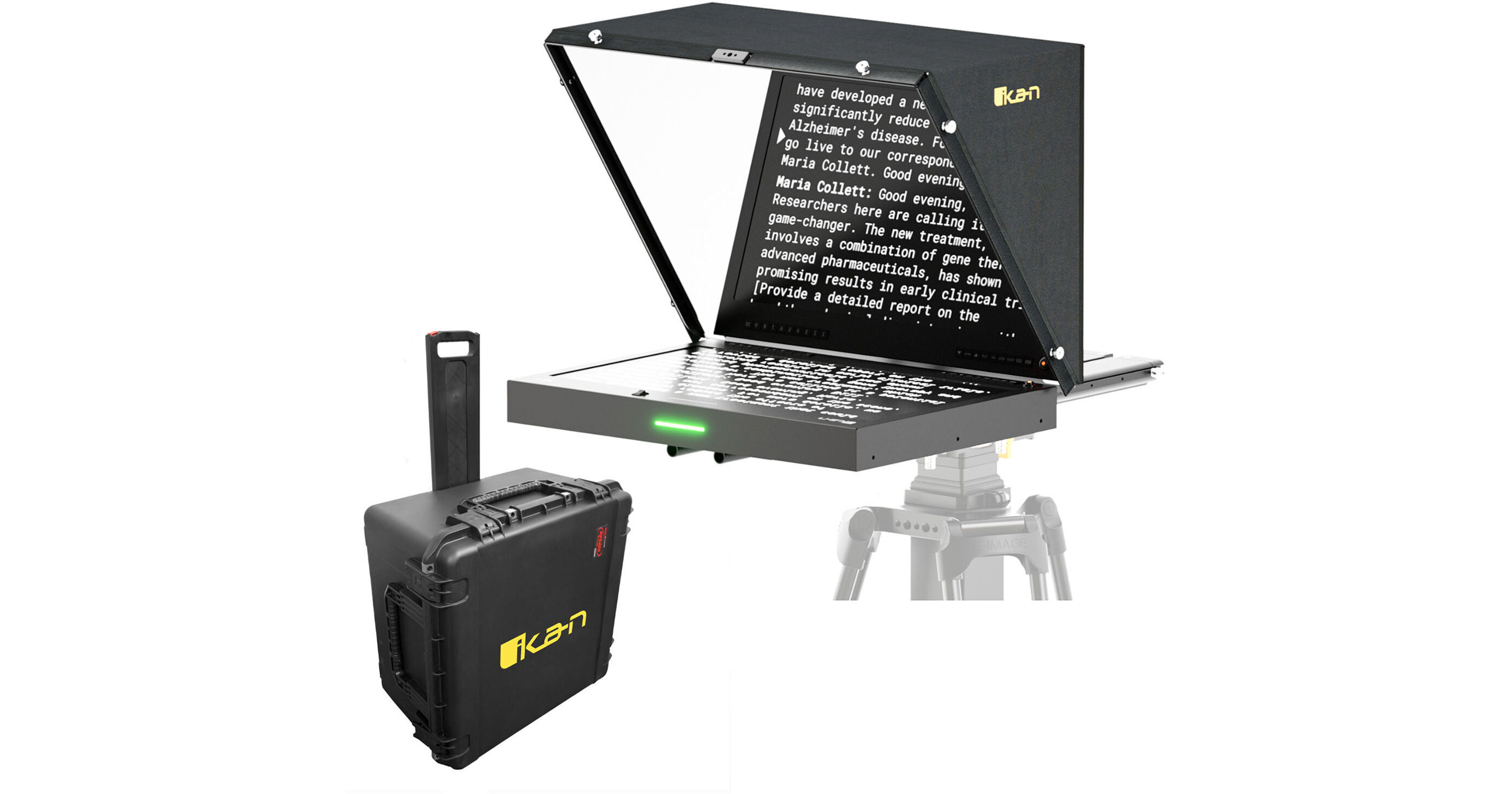 ikan Aura 19" NDI Teleprompter with PoE++, Tally & PT419W-NDI-TK
