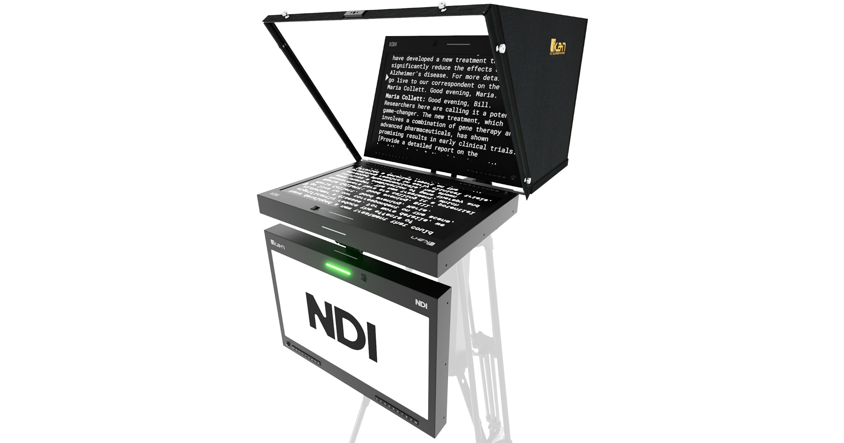 ikan Aura 19" PoE++ PTZ NDI Teleprompter PT419W-PTZ-NDI-TMN B&H