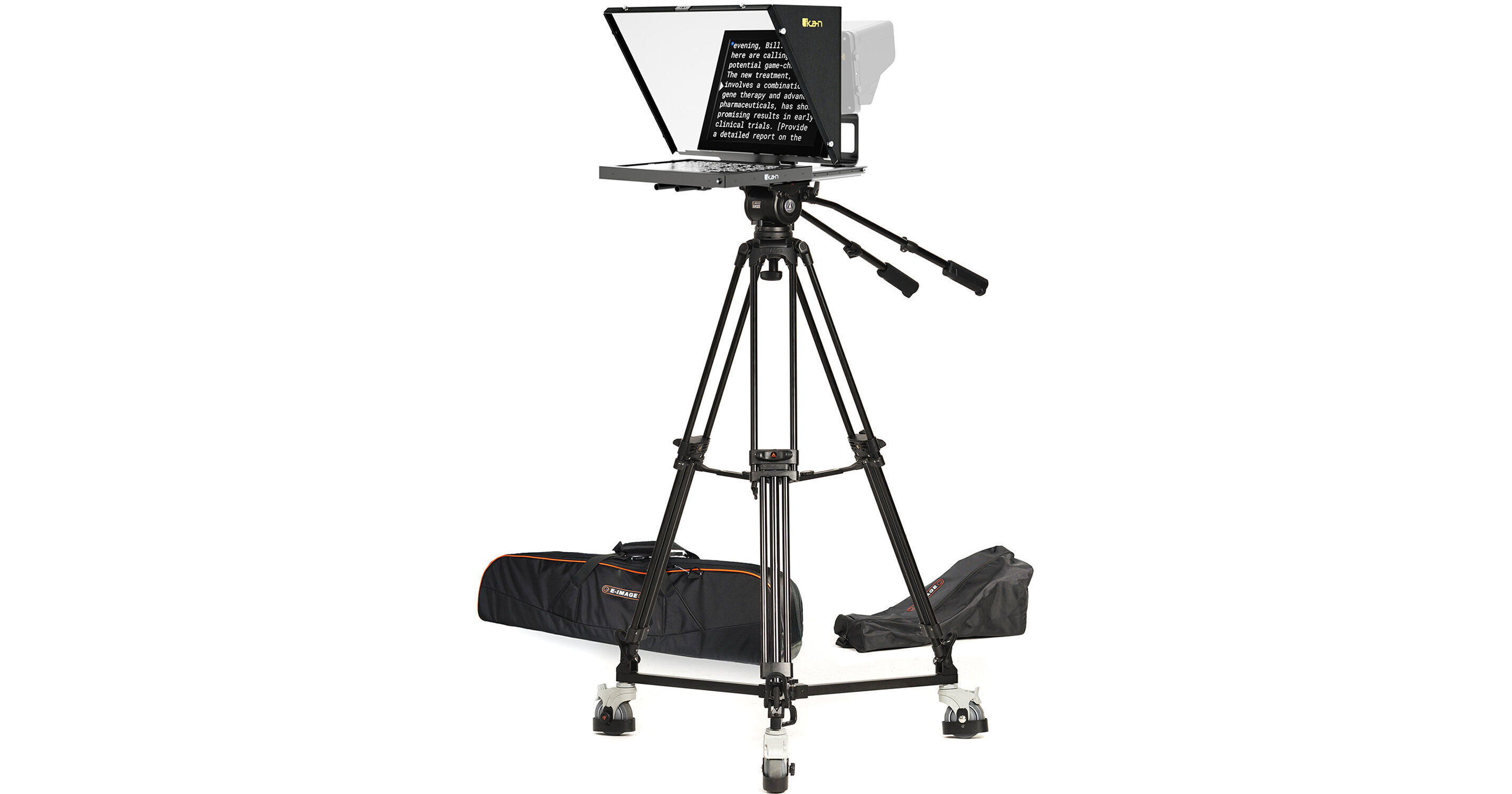 ikan PT4500 15" Teleprompter with Tripod & Dolly