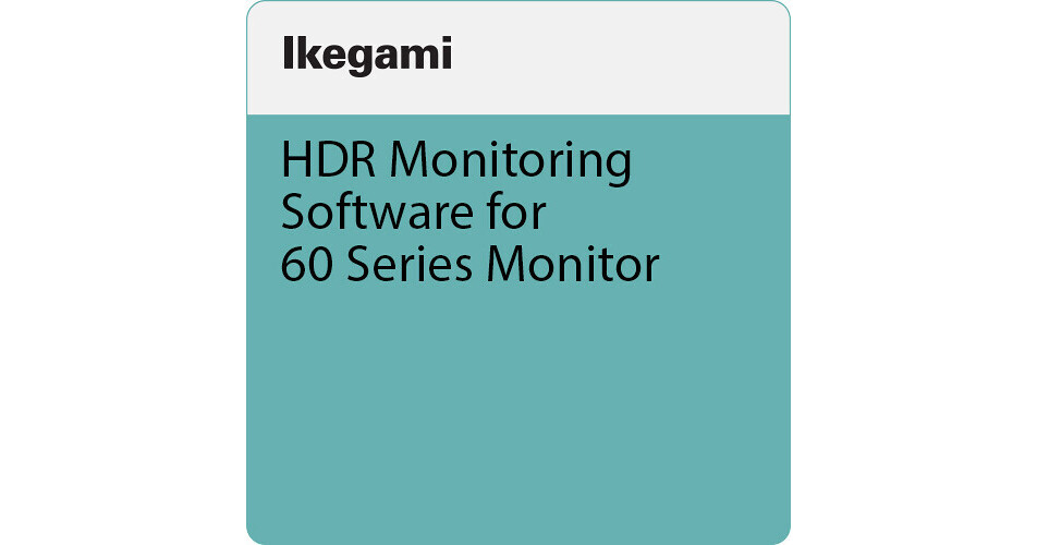 Ikegami HDR Monitoring Software for 60 Series Monitor