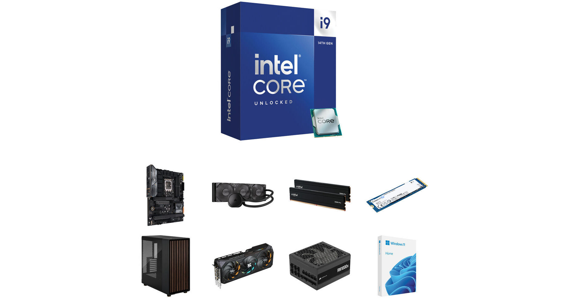 Intel Core i9-14900K Full-Tower Desktop Computer Builder's