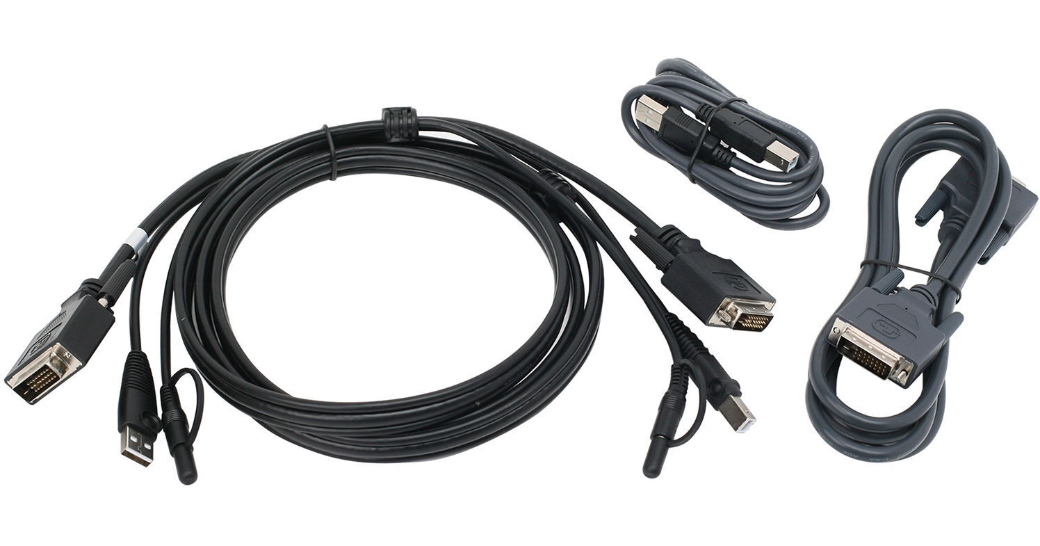IOGEAR Dual View DVI and USB KVM Cable Kit G2L7202UTAA3 B&H