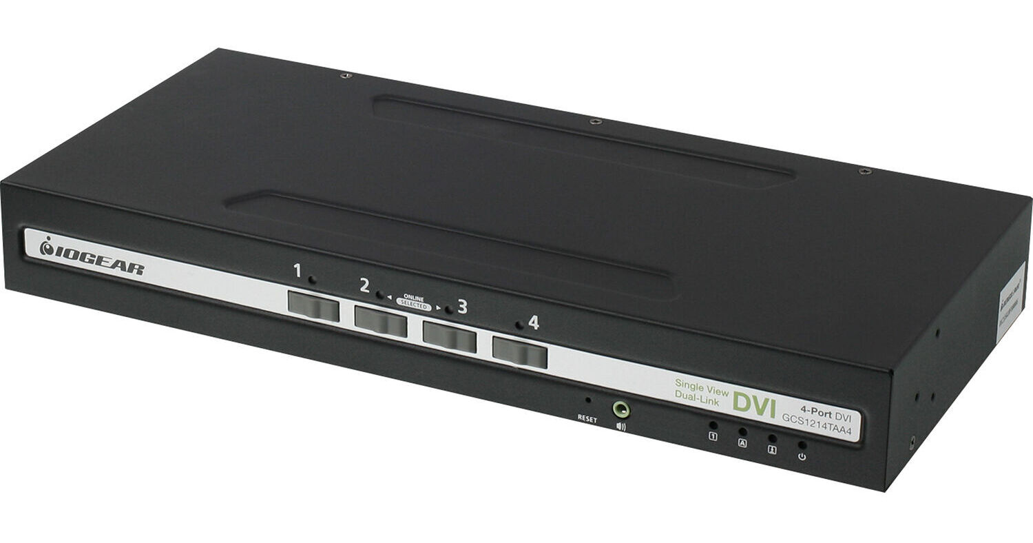 IOGEAR 4-Port Single-View DVI Secure KVM GCS1214TAA4 B&H Photo