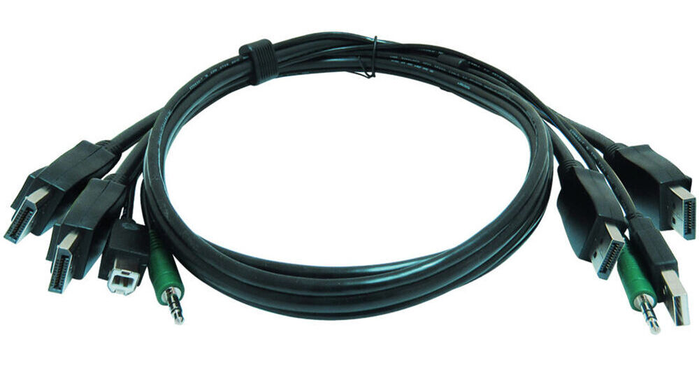 IPGard KVM USB DisplayPort Cable with Audio, CCDPMMKVM-06-TAA-S