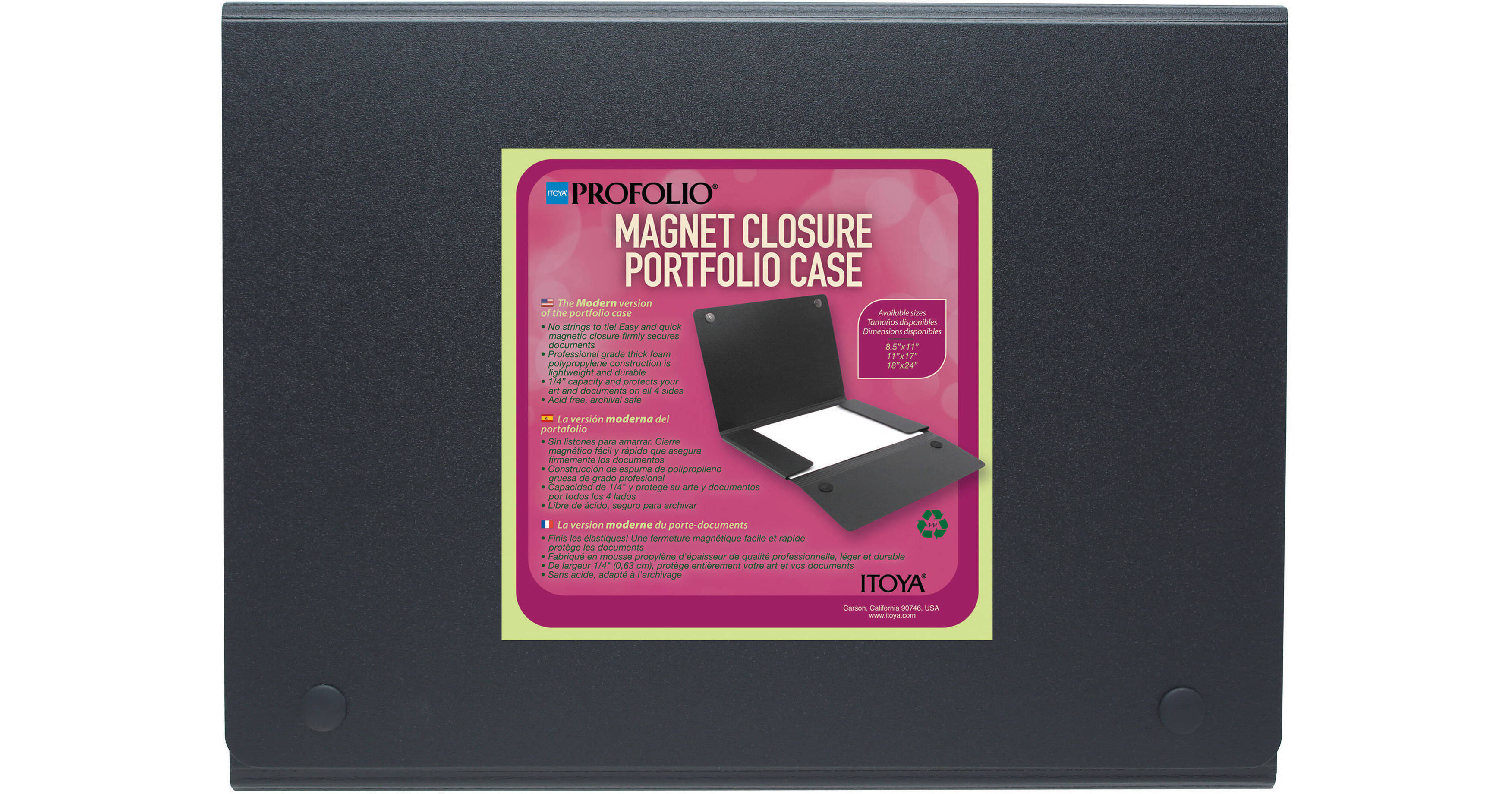 Itoya ProFolio Magnet Closure Portfolio Case MG-1117BK B&H Photo