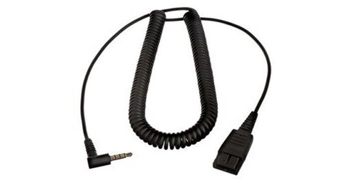 Jabra Coiled Cord QD to 3.5 mm Jack 8800-01-102 B&H Photo Video
