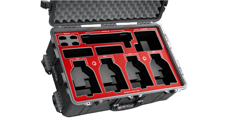 Jason Cases Hard Case with Foam Insert for 4 Can CAN100C4RE B&H