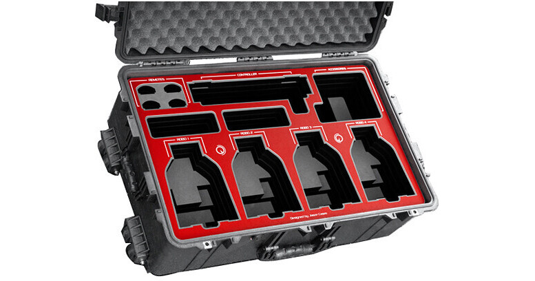 Jason Cases Hard Case with Foam Insert for 4 Can CAN300C4RE B&H