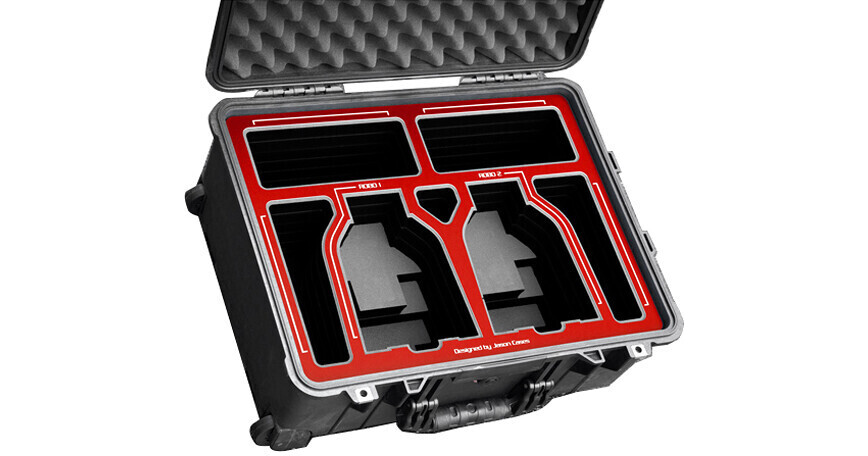 Jason Cases Hard Case with Foam Insert for 2 Can CAN300DNCRE B&H