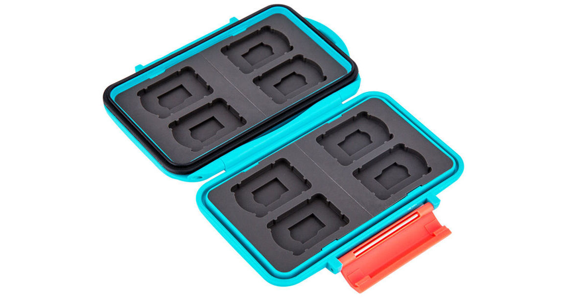 JJC Memory Card Case for 8 microSD & 8 Nintendo MC-NSMSD16 BLUE