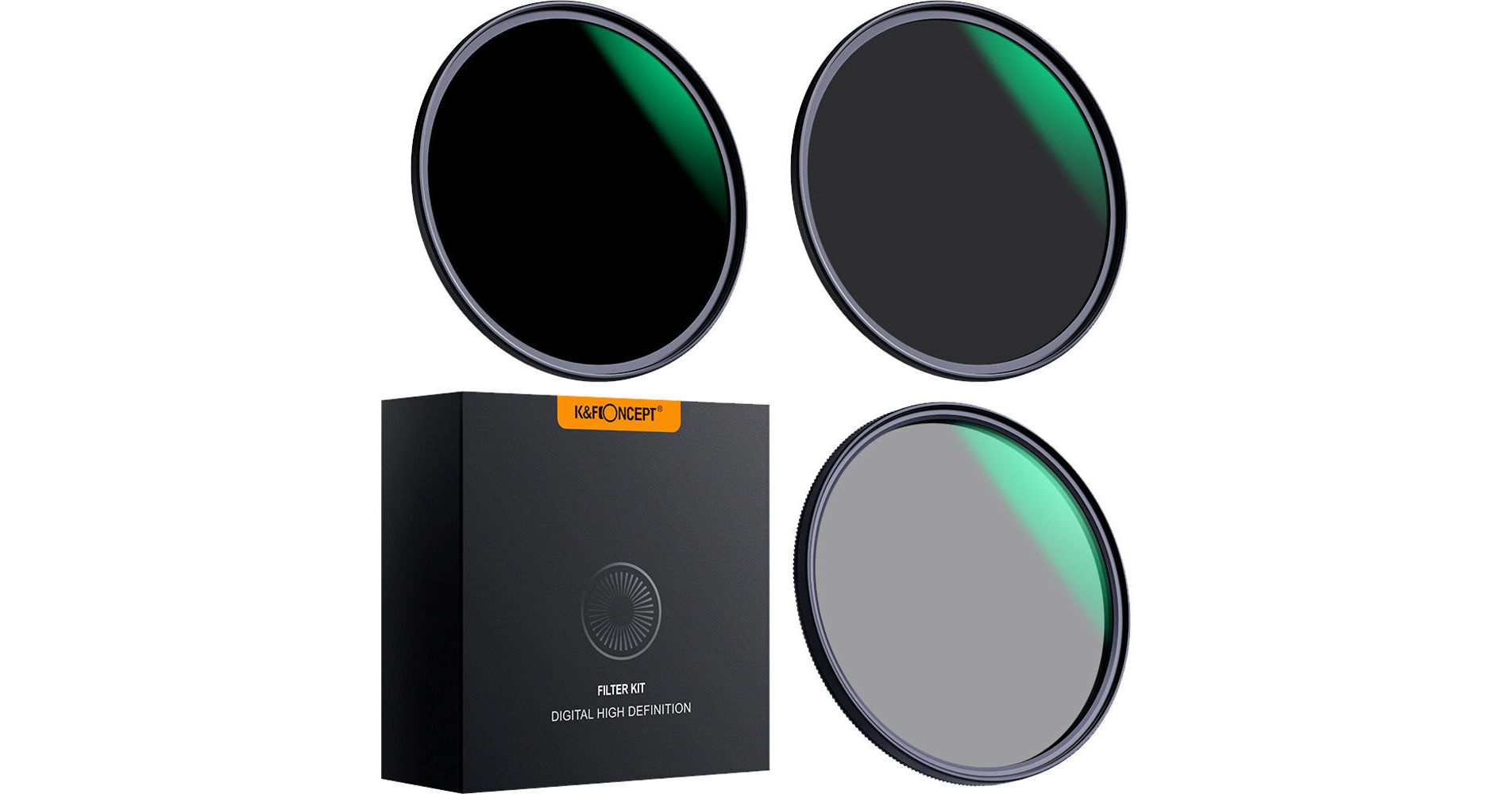K&F Concept 37mm Nano-D Lens Filter Kit (ND8+ND64+CPL) SKU.1541