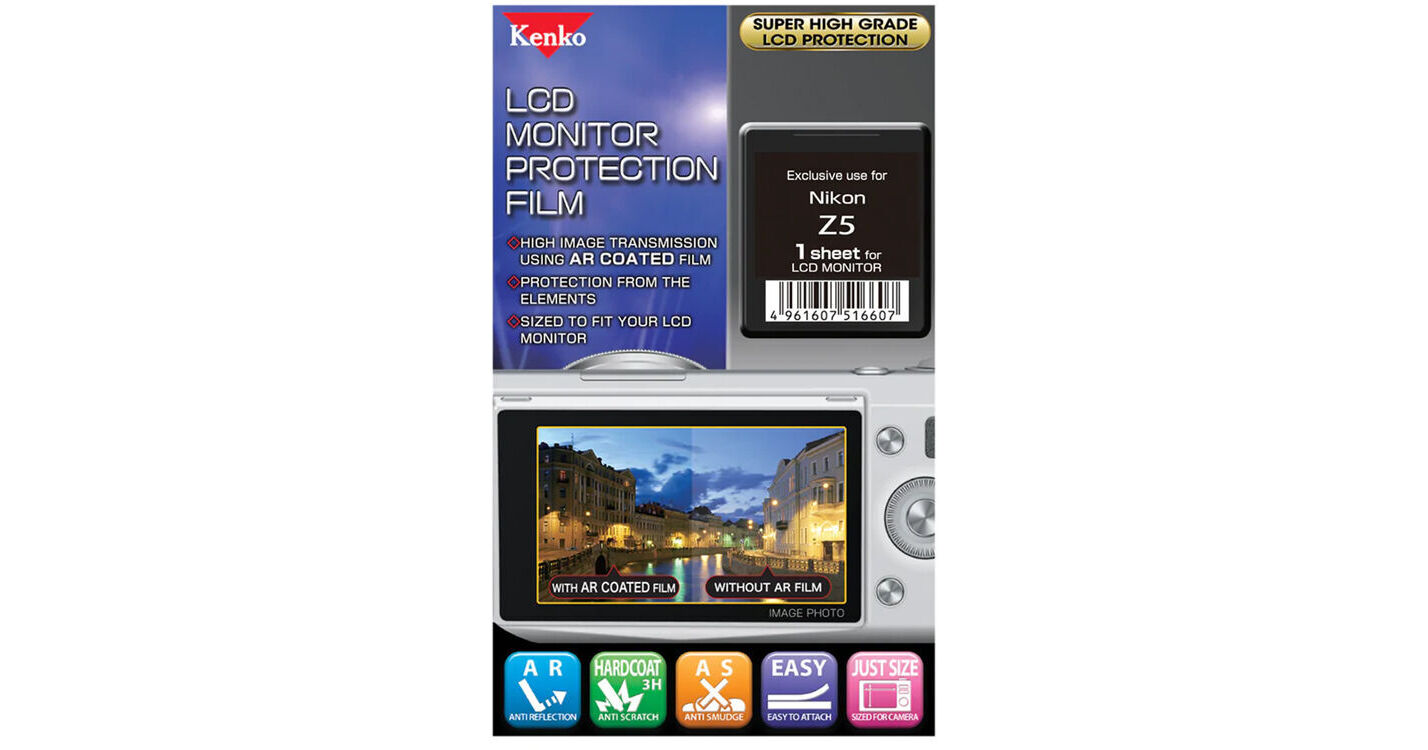 Kenko LCD Monitor Protection Film for the Nikon Z5 Camera