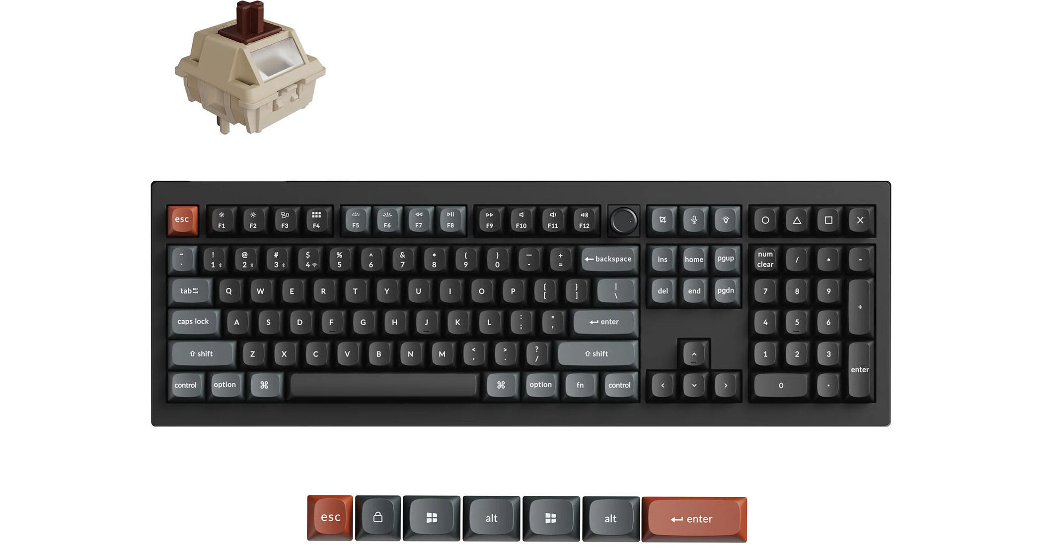 Keychron V6 Ultra 8K Wireless Mechanical Keyboard V6U-D3 B&H