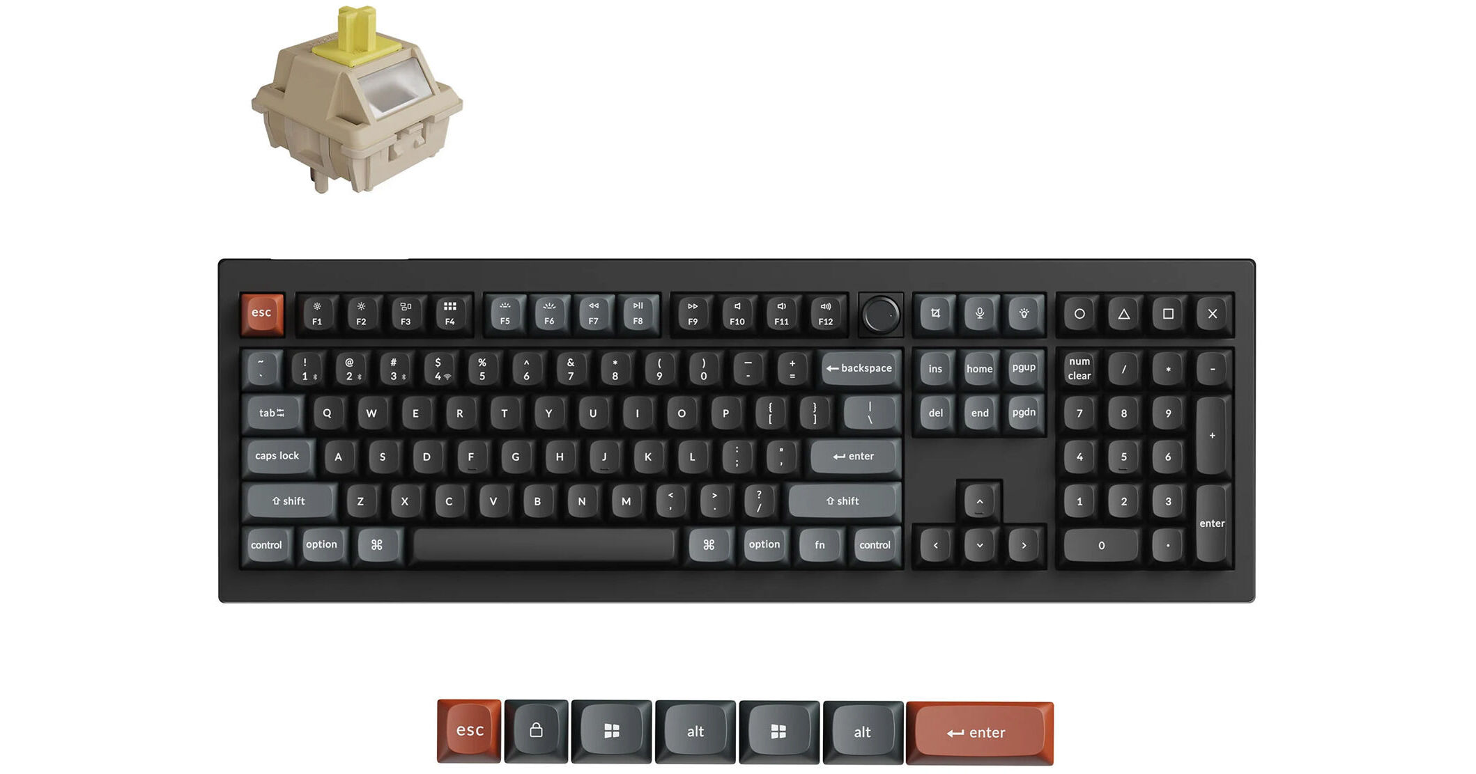 Keychron V6 Ultra 8K Wireless Mechanical Keyboard V6U-D4 B&H