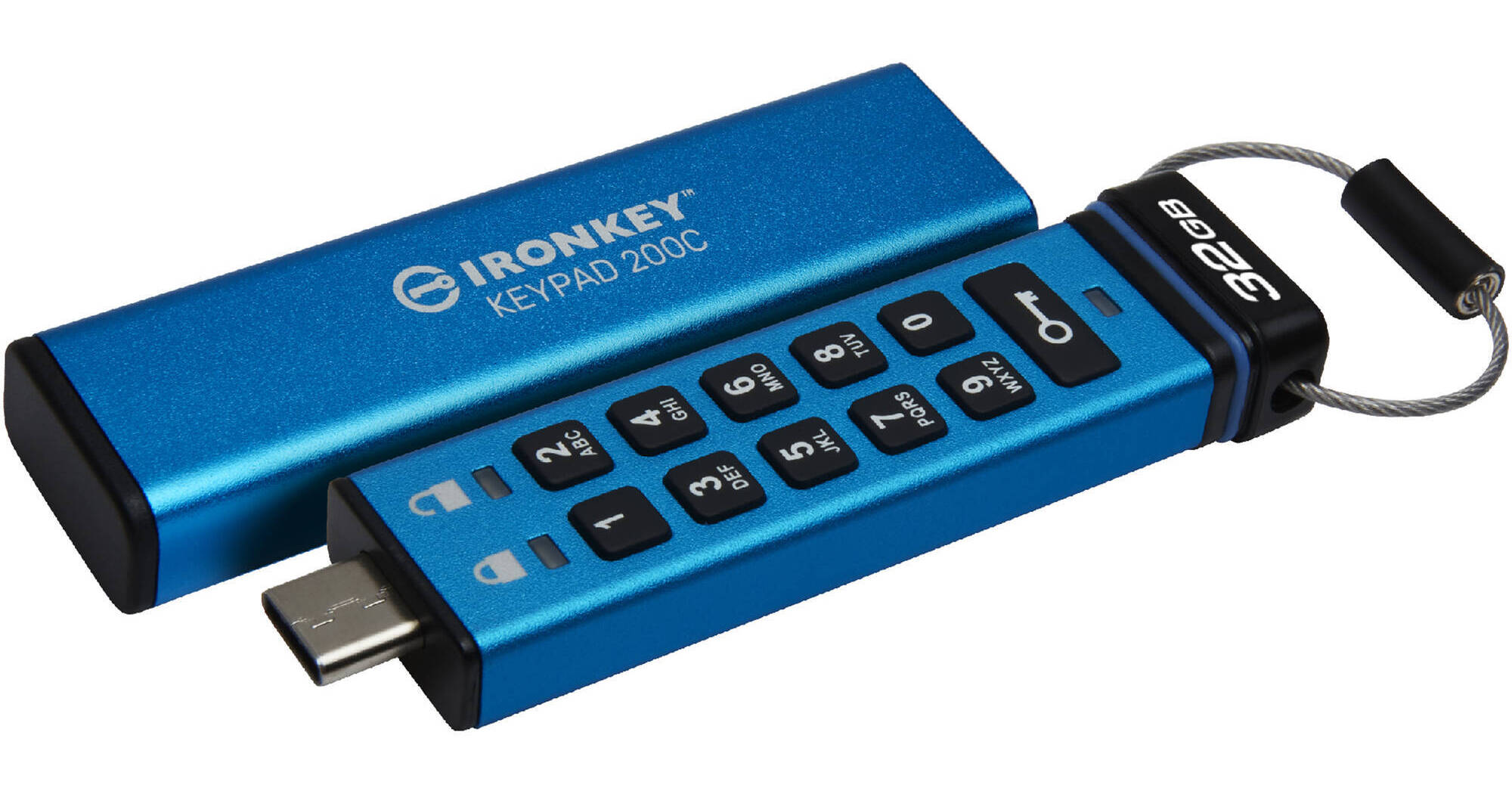 Kingston 32GB IronKey Keypad 200 USB-C 3.2 Gen 1 IKKP200C/32GB