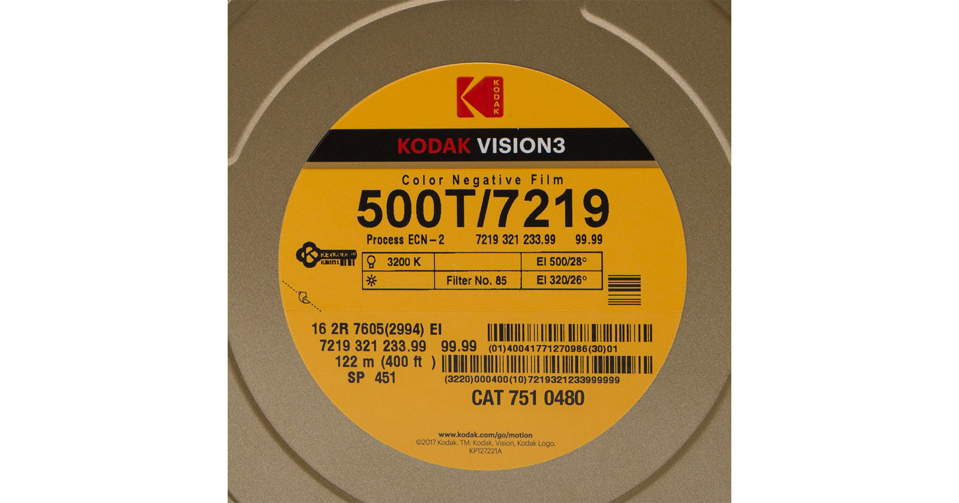 Kodak VISION3 500T Color Negative Film #7219 7510480 B&H Photo