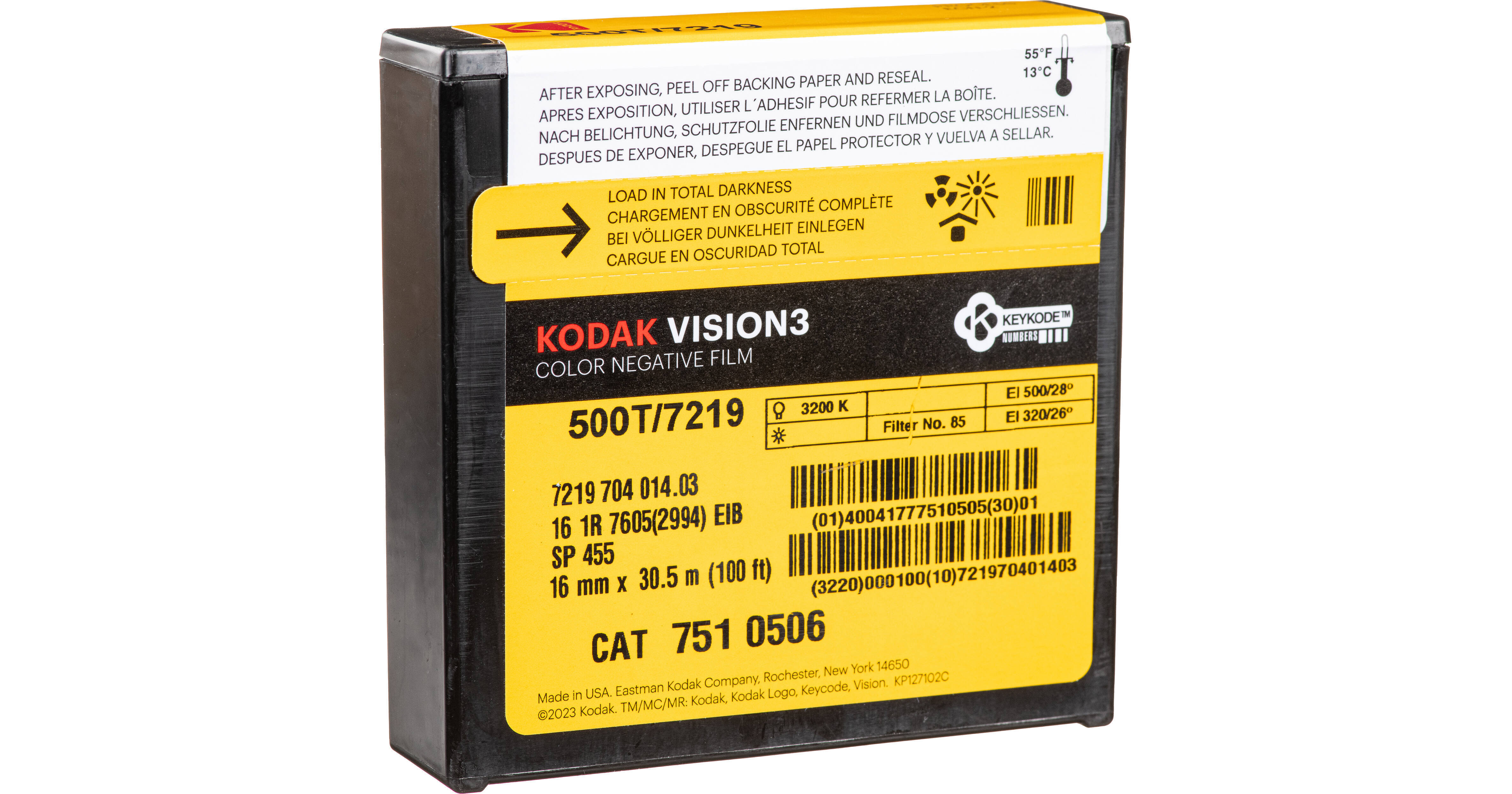 Kodak VISION3 500T Color Negative Film #7219 7510506 B&H Photo