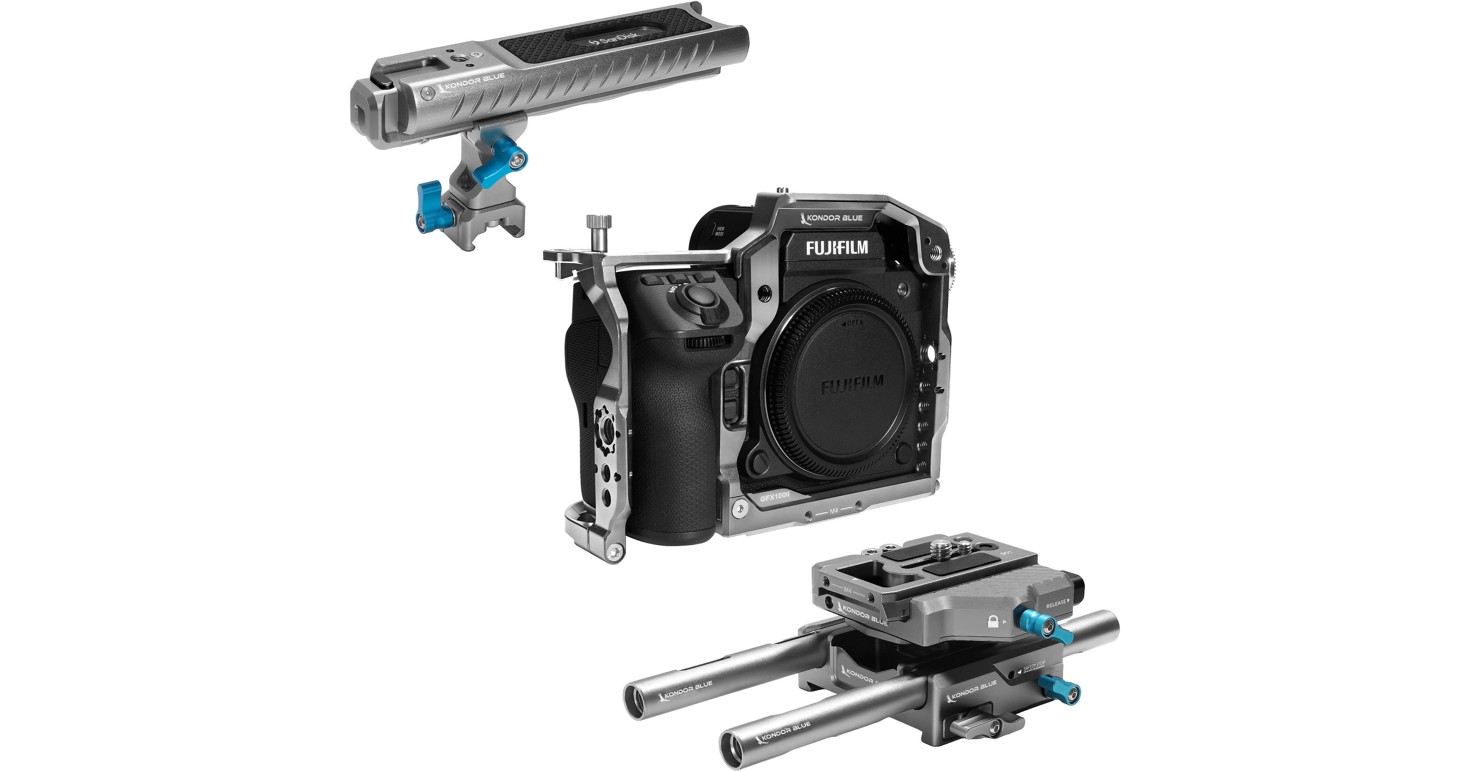 Kondor Blue Base Rig MK II for FUJIFILM GFX100 II KB-FGFX1-BR